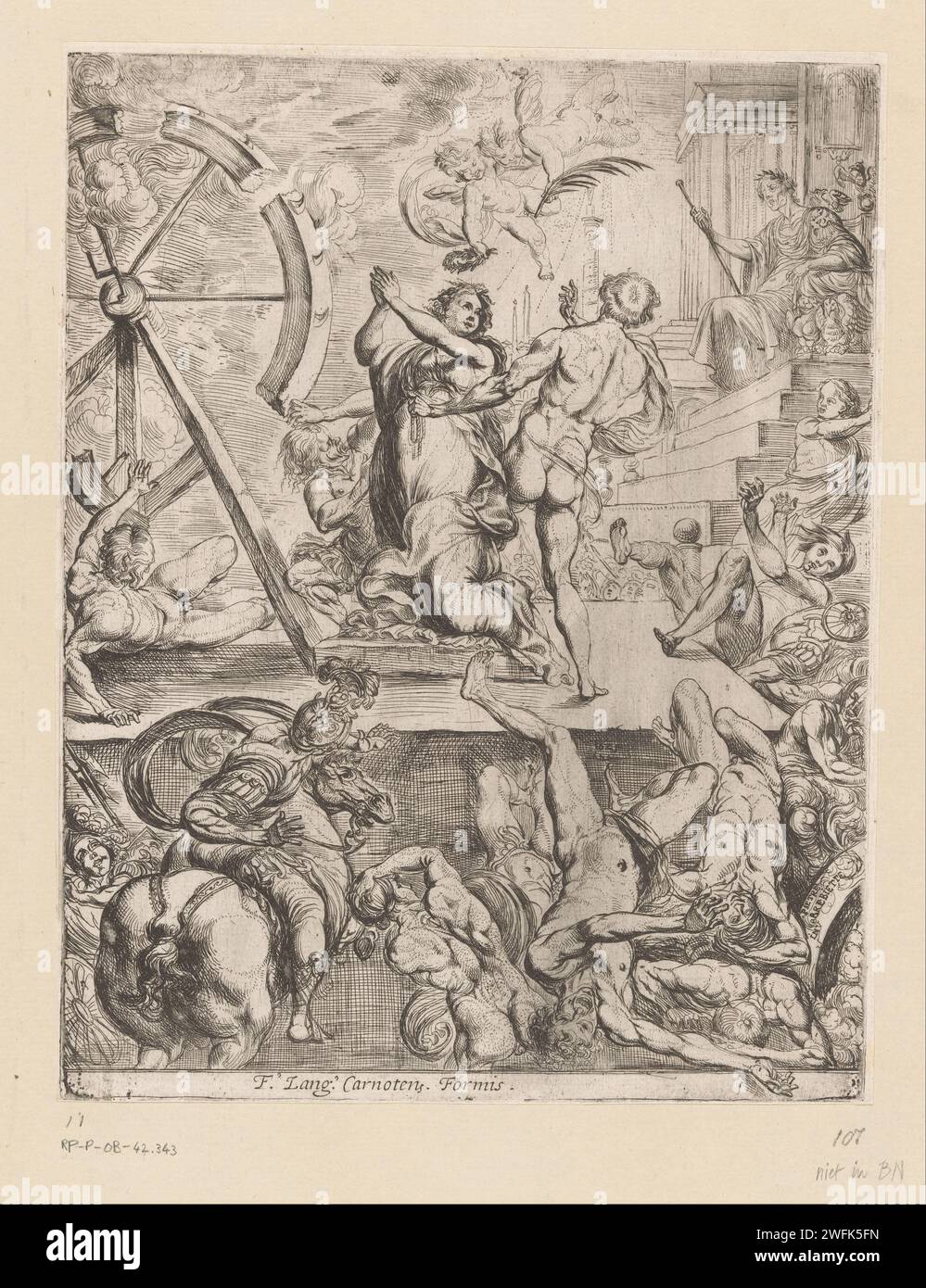 Martyrdom of Saint Catharina, Pierre Brebiette, 1608 - 1647 print Paris ...