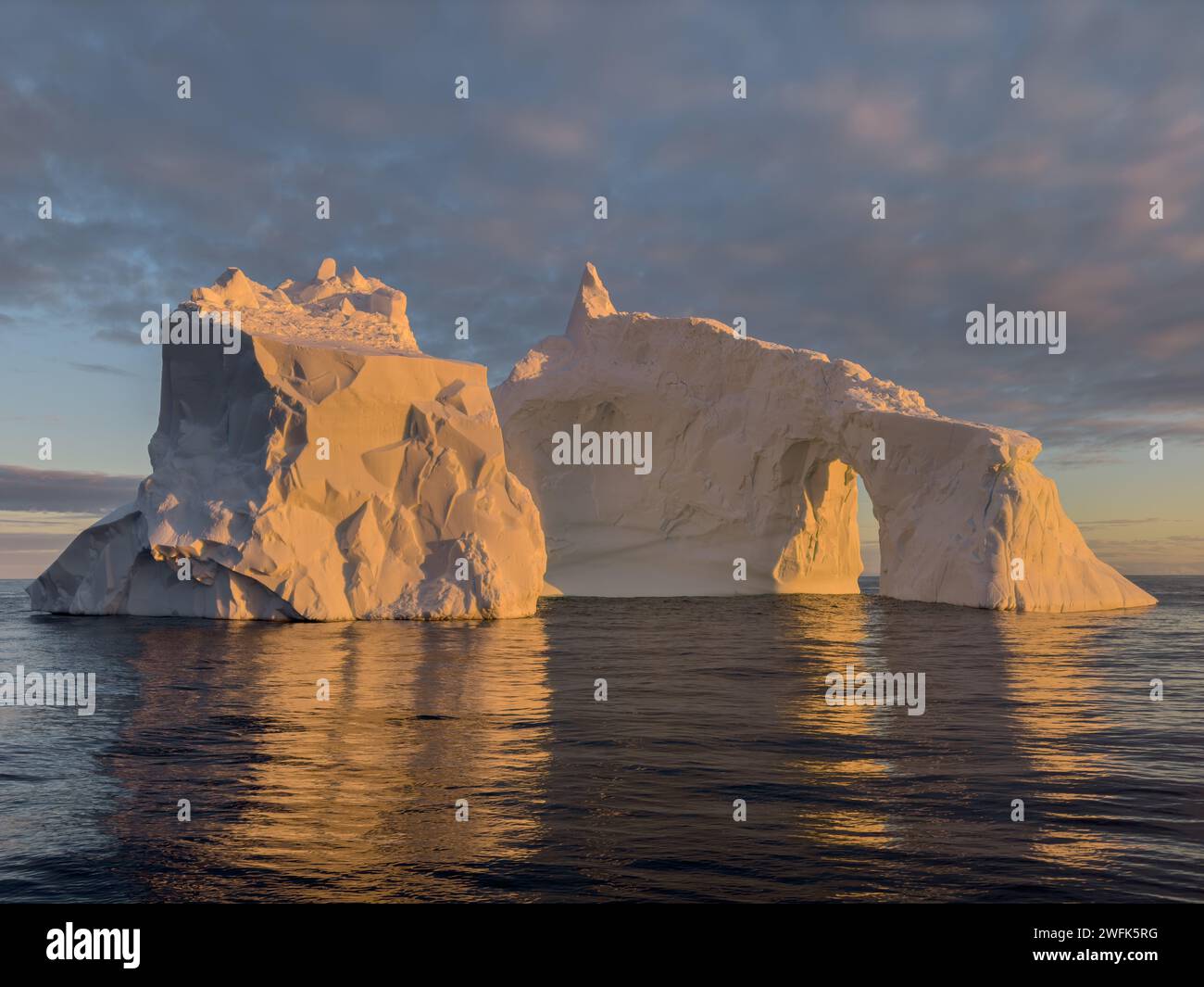 A huge high breakaway glacier drifts in the southern ocean off the ...