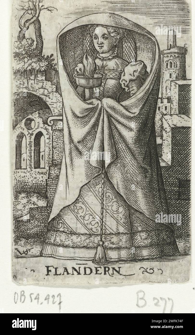 Wise Virgin as a personification of Flanders, Virgilius Solis, 1524 ...