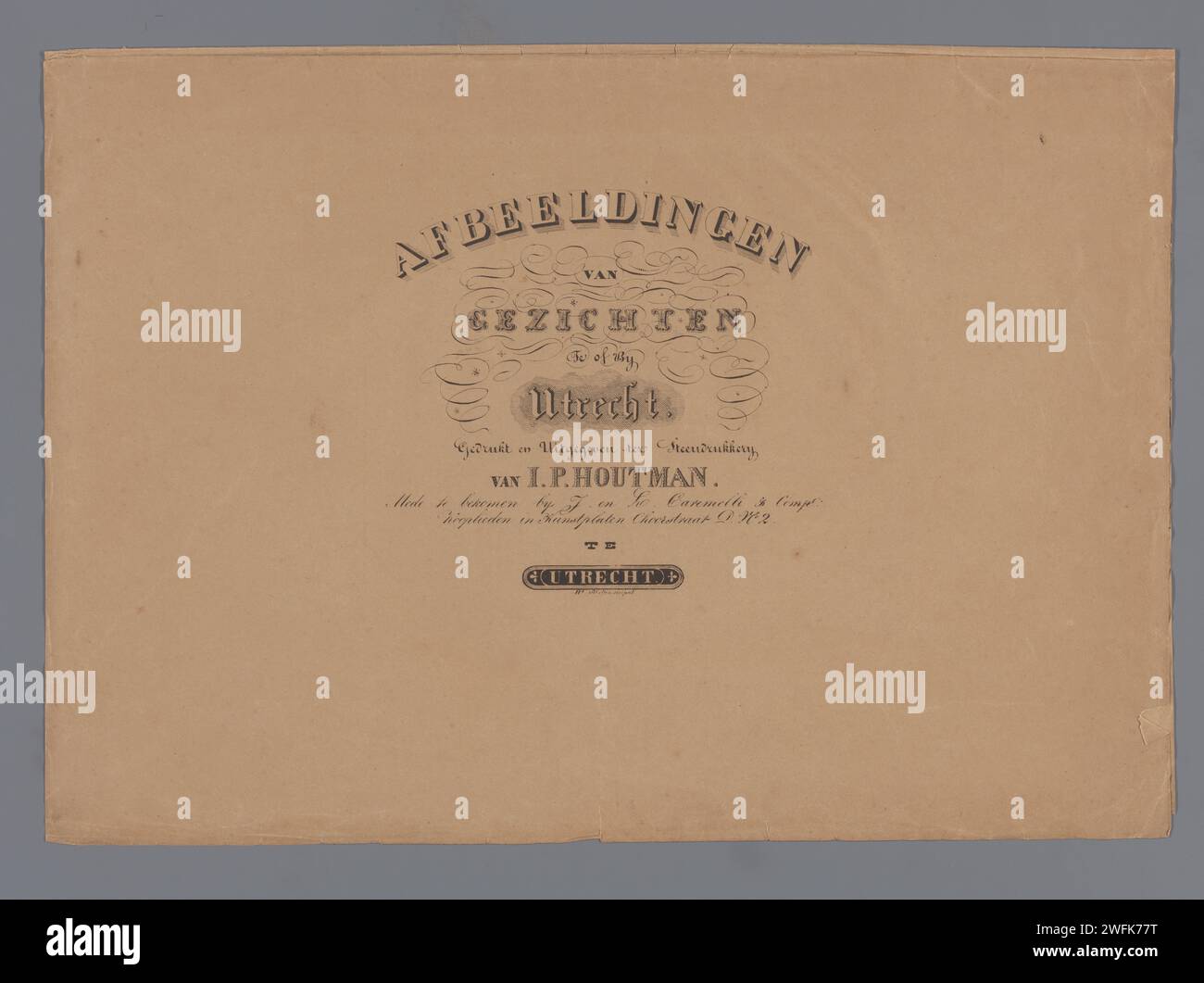 Inside cover for: description of images of faces too or at Utrecht ...