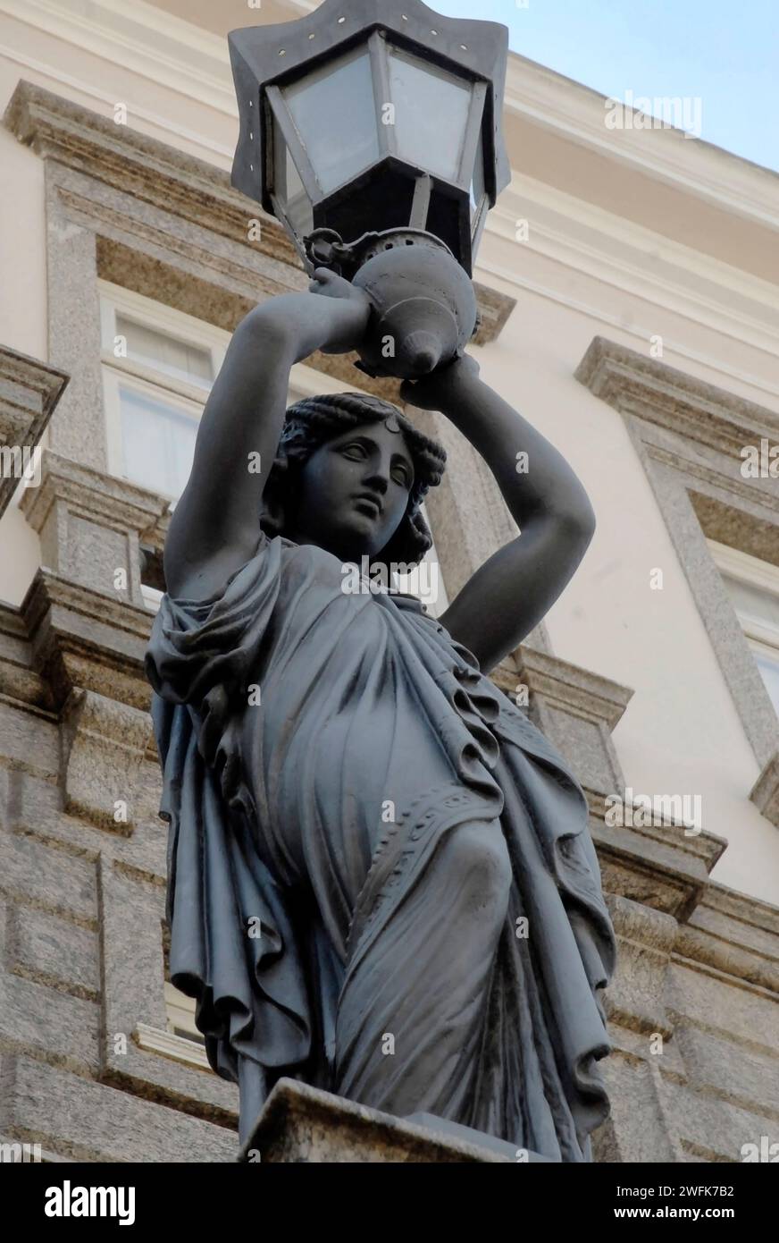 Neoclassical bronze lamp from the beginning of the 20th century Stock ...