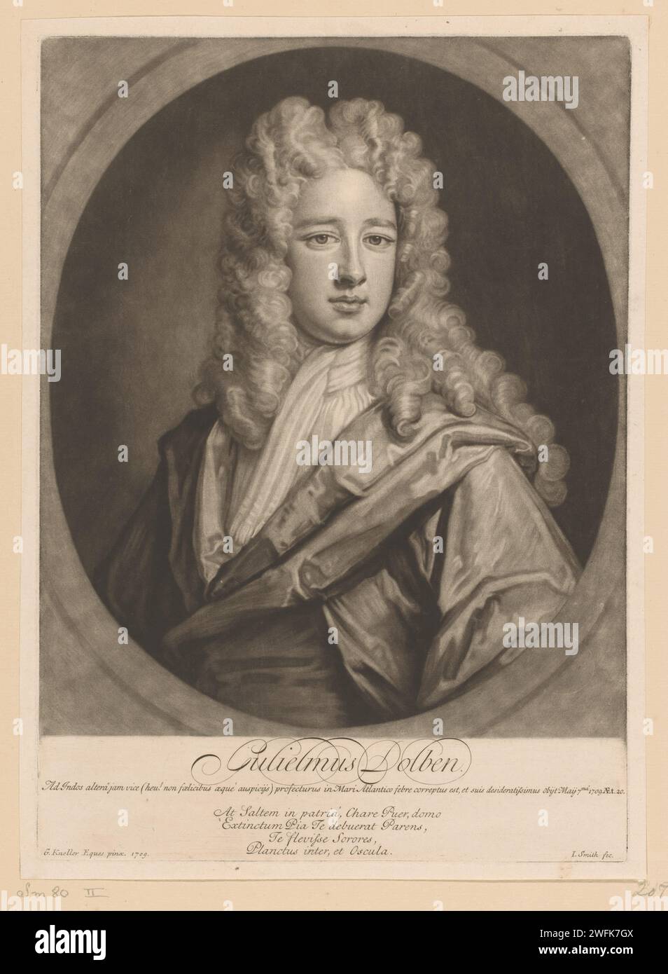 Portrait of William Dolben at the age of 20, John Smith (print maker ...