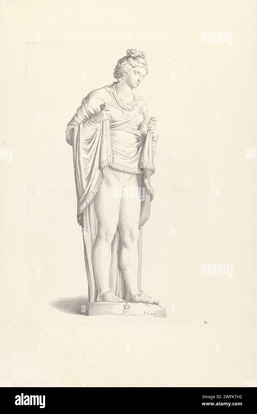 Statue of Hermaphroditus or a woman who keeps her clothes pulled up ...