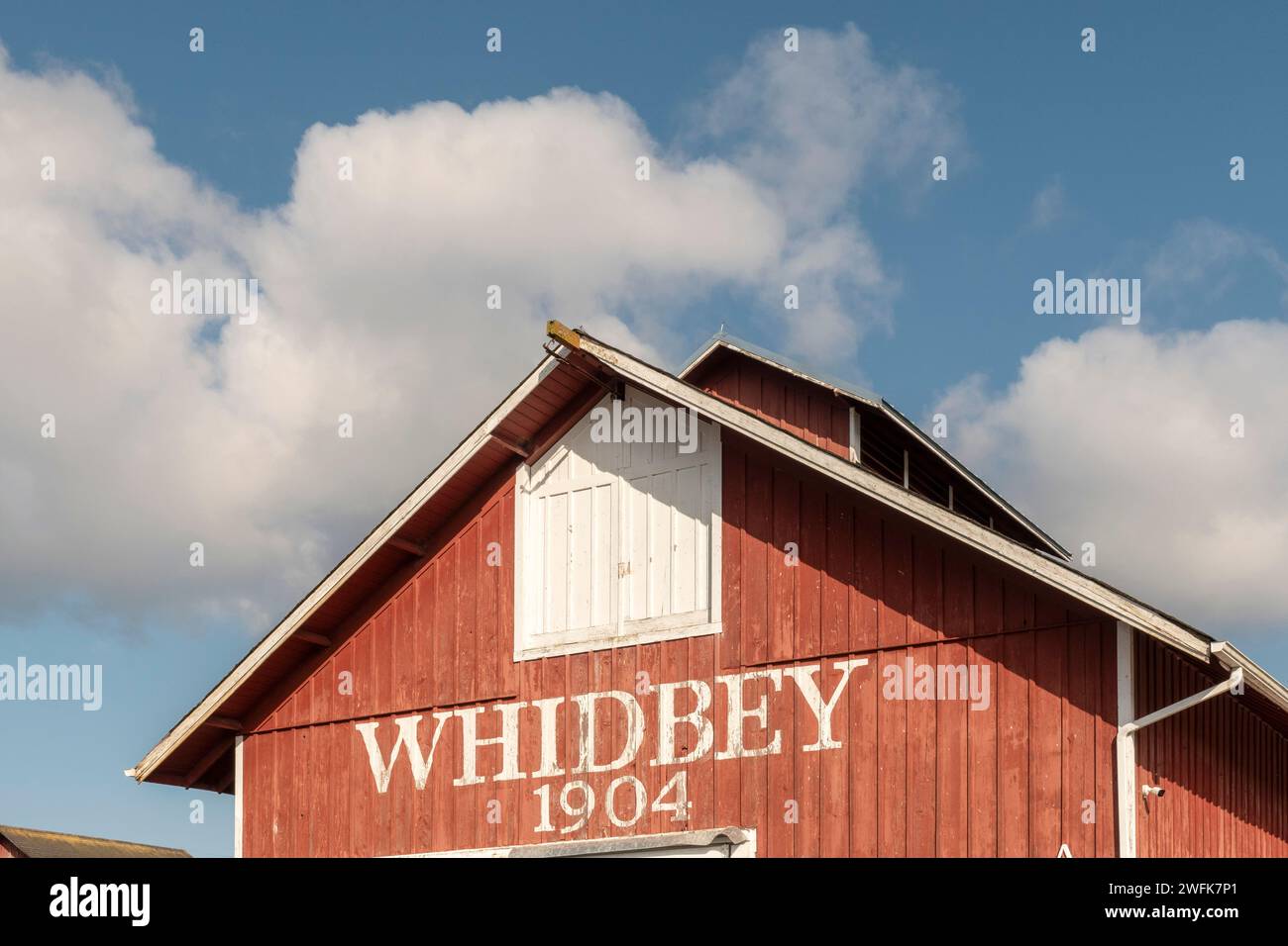 A horizontal photo of the historic red barn at Greenbank Farm in ...