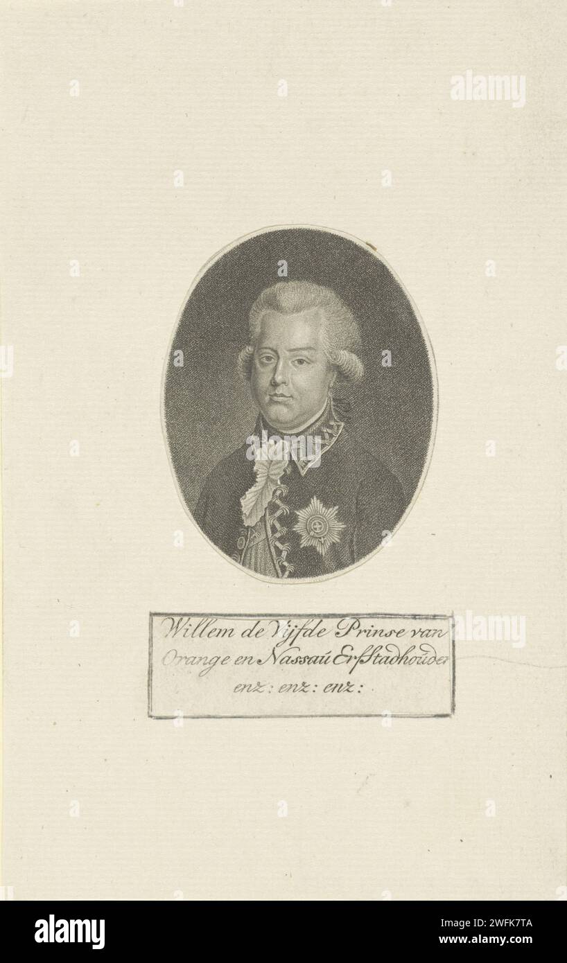 Portrait of Willem V, Prince of Oranje -Nassau, Hendrik Roosing, 1781 ...