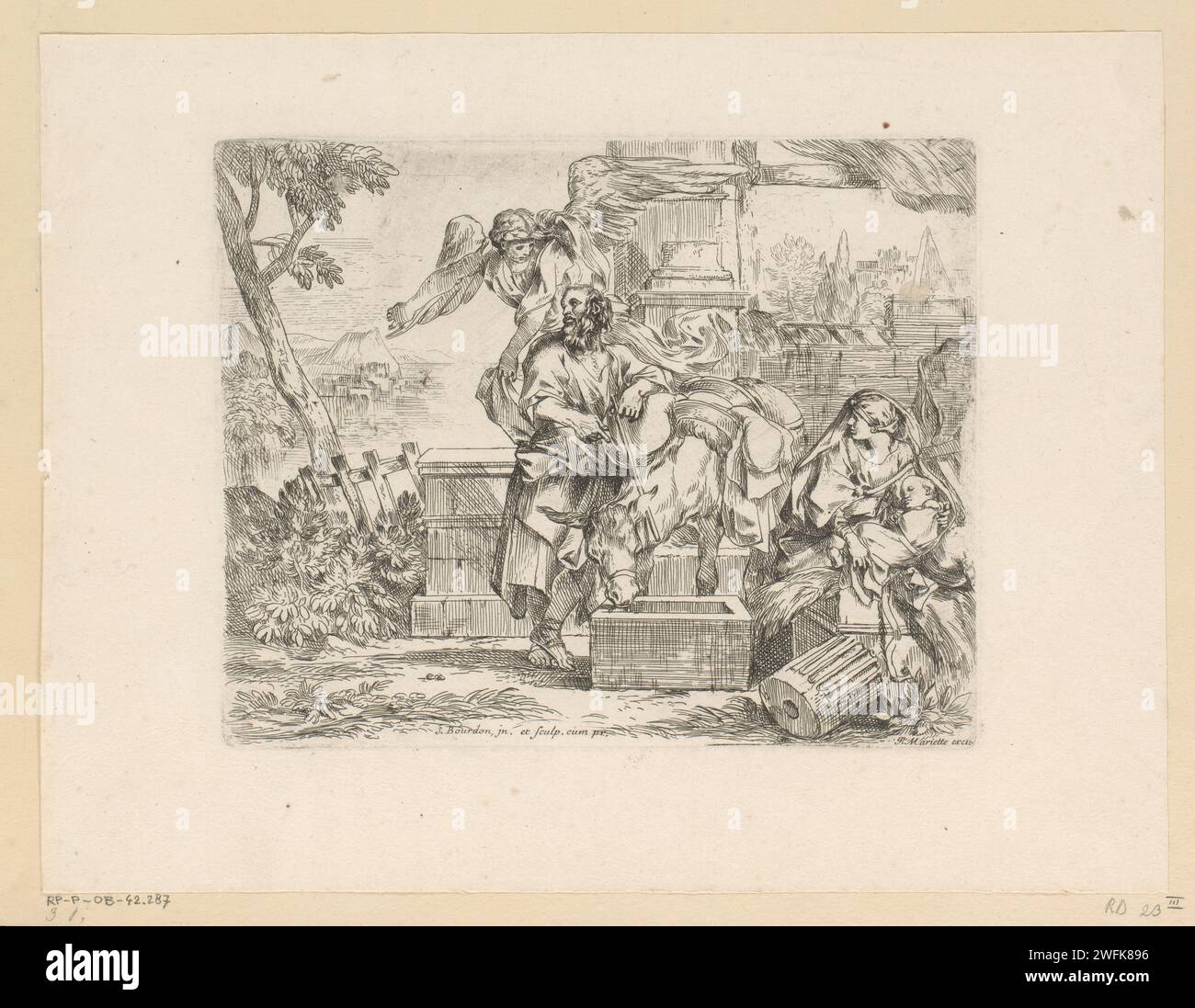 Engel warns Joseph to flee to Egypt, Sébastien Bourdon, 1626 - 1657 ...