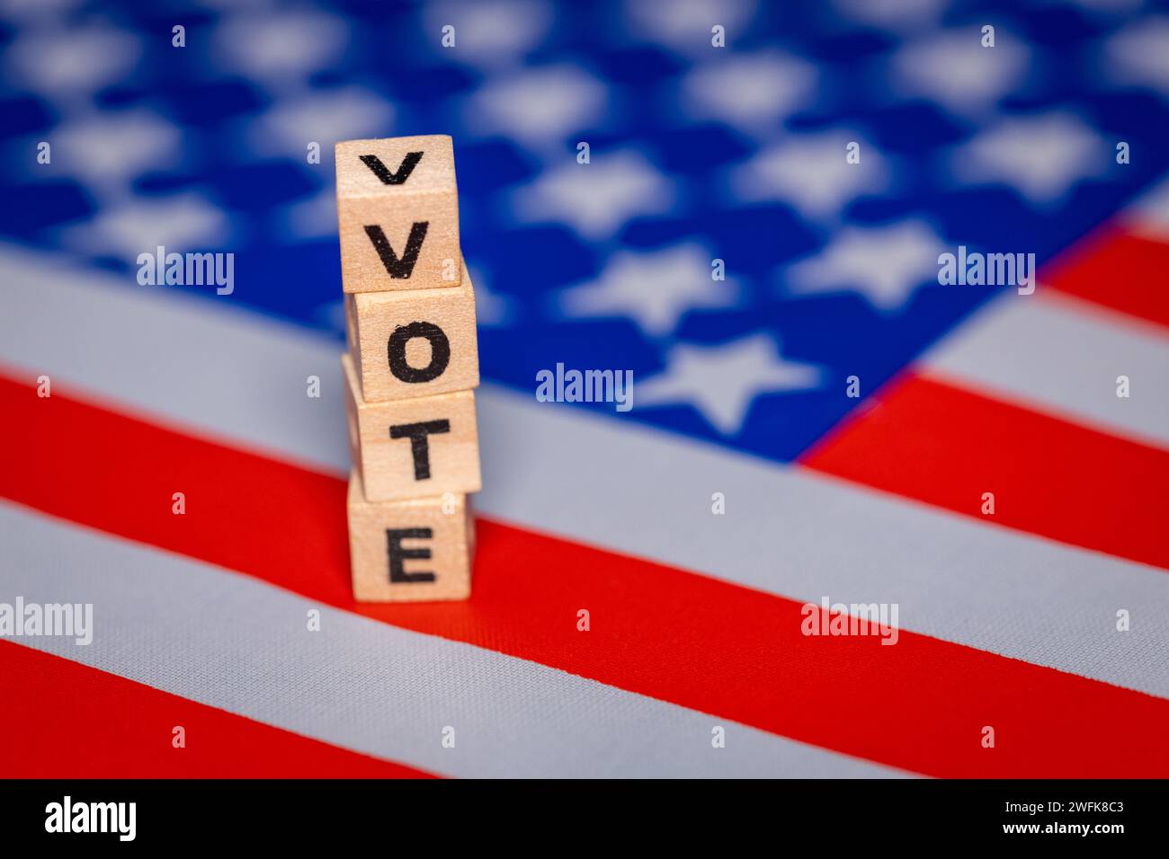 US elections 2024, Vote icon and United States flag, Election campaign ...