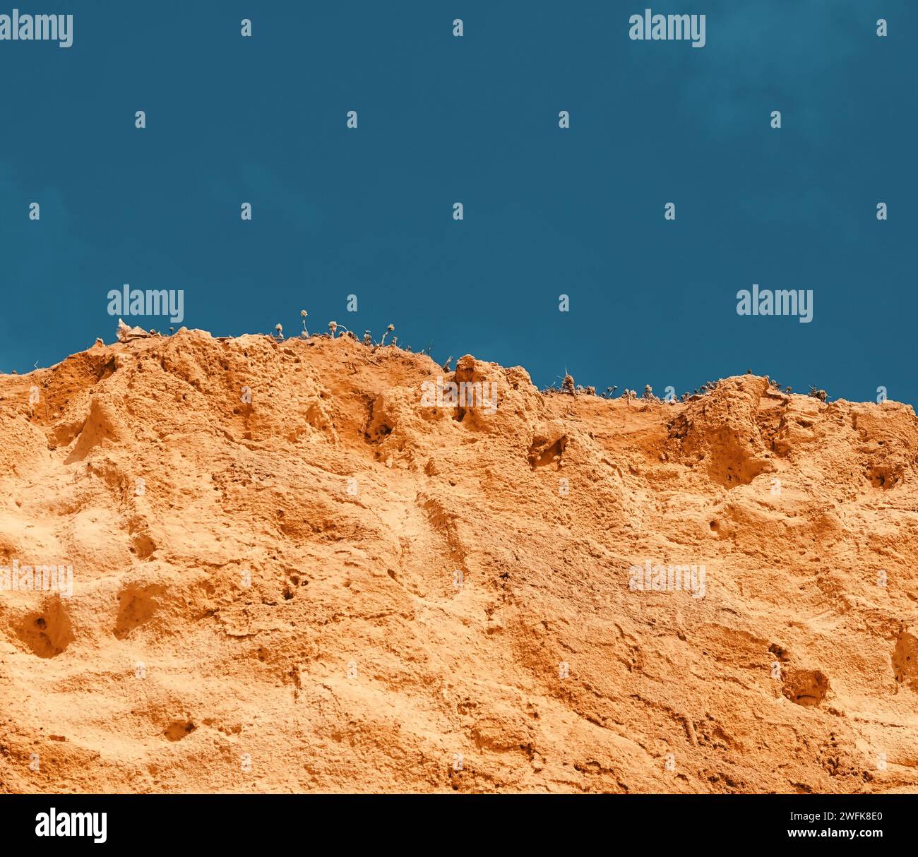 Sandy mountain and blue sky. Square Banner Stock Photo - Alamy
