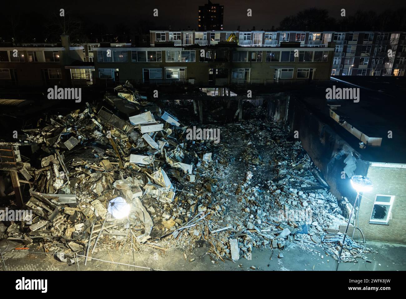 ROTTERDAM - The place where an explosion took place in a building on ...