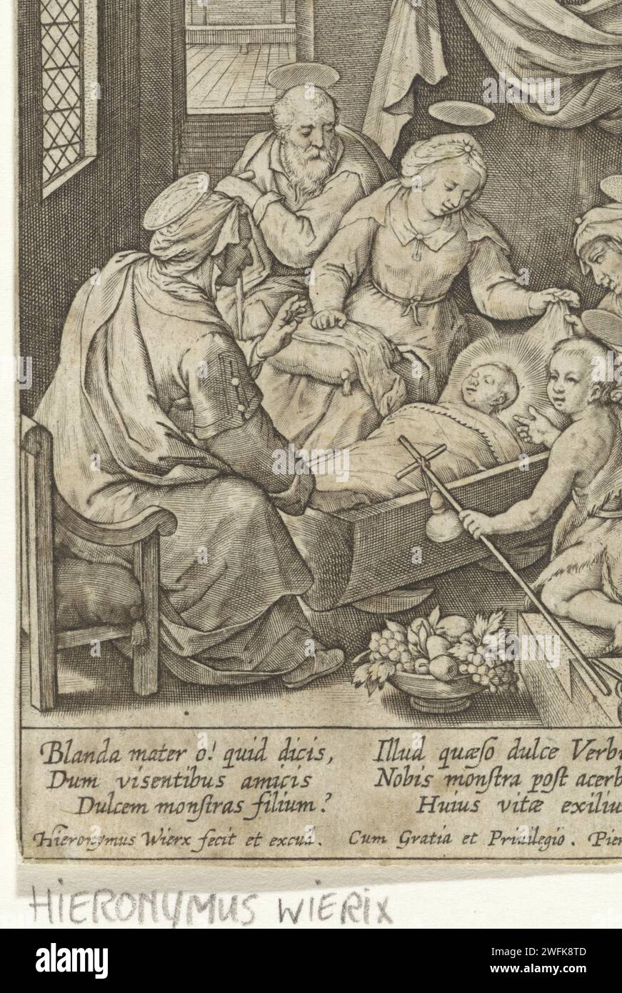 Christkind sleeps in De Wieg, Hieronymus Wierix, 1563 - Before 1619 print The Christ child ...