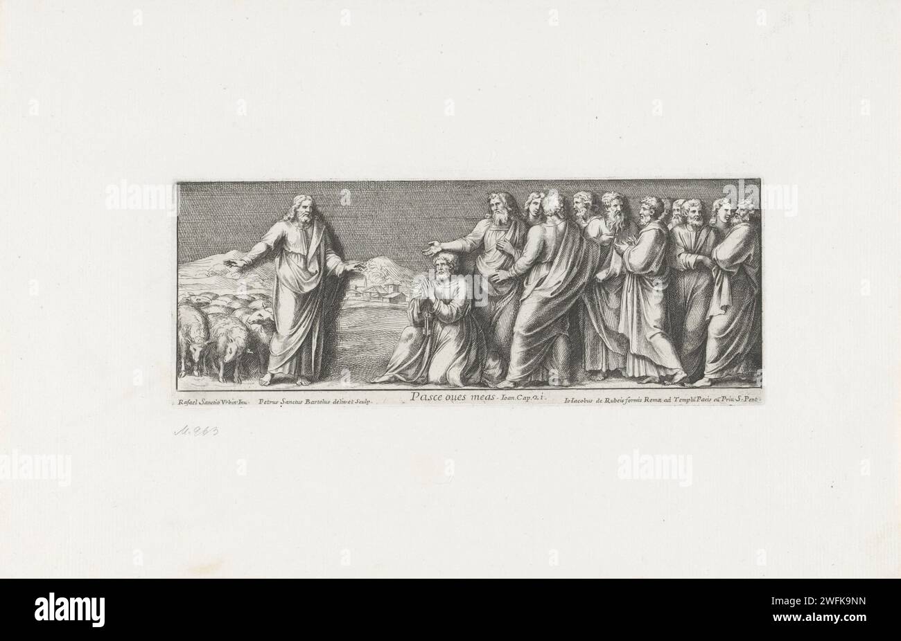 Christ appoints Petrus as head of his church, Pietro Sante Bartoli ...