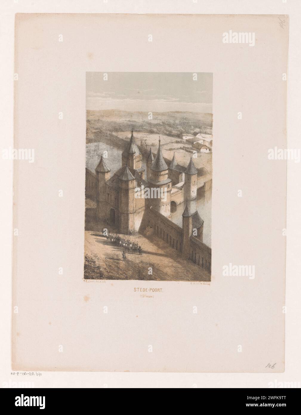 Stadspoort in the thirteenth century, Kasparus Karsen, 1859 - 1864 ...