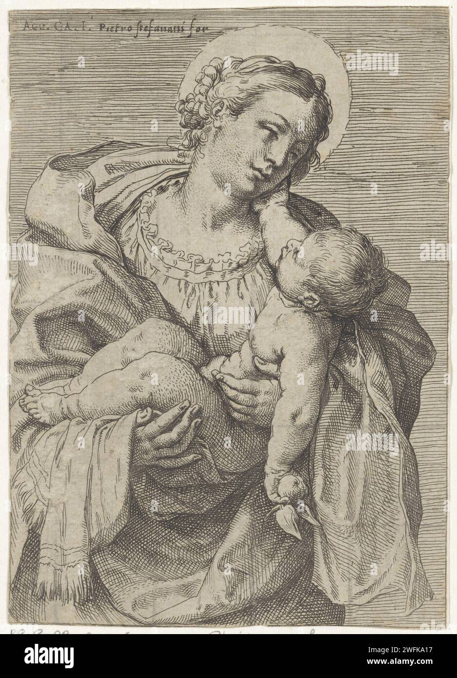 Maria Met Kind, 1570 - 1609 print Mary is in her arms with the Christ ...