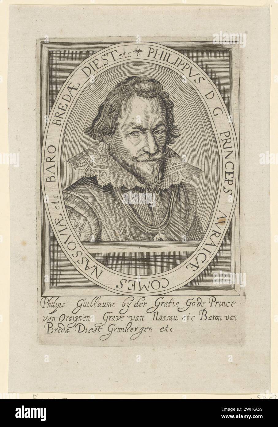 Portrait of Philip Willem, Prince of Orange, Anonymous, 1600 - 1699 print Portrait of Philip ...