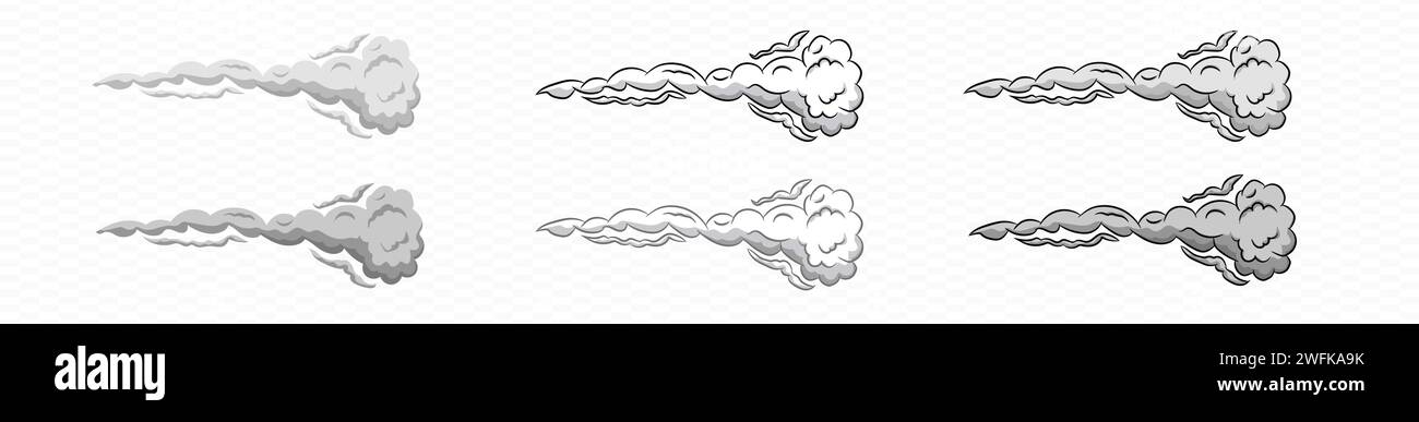 Smoke cartoon vector wind puff . Comic smoke puff Stock Vector Image ...