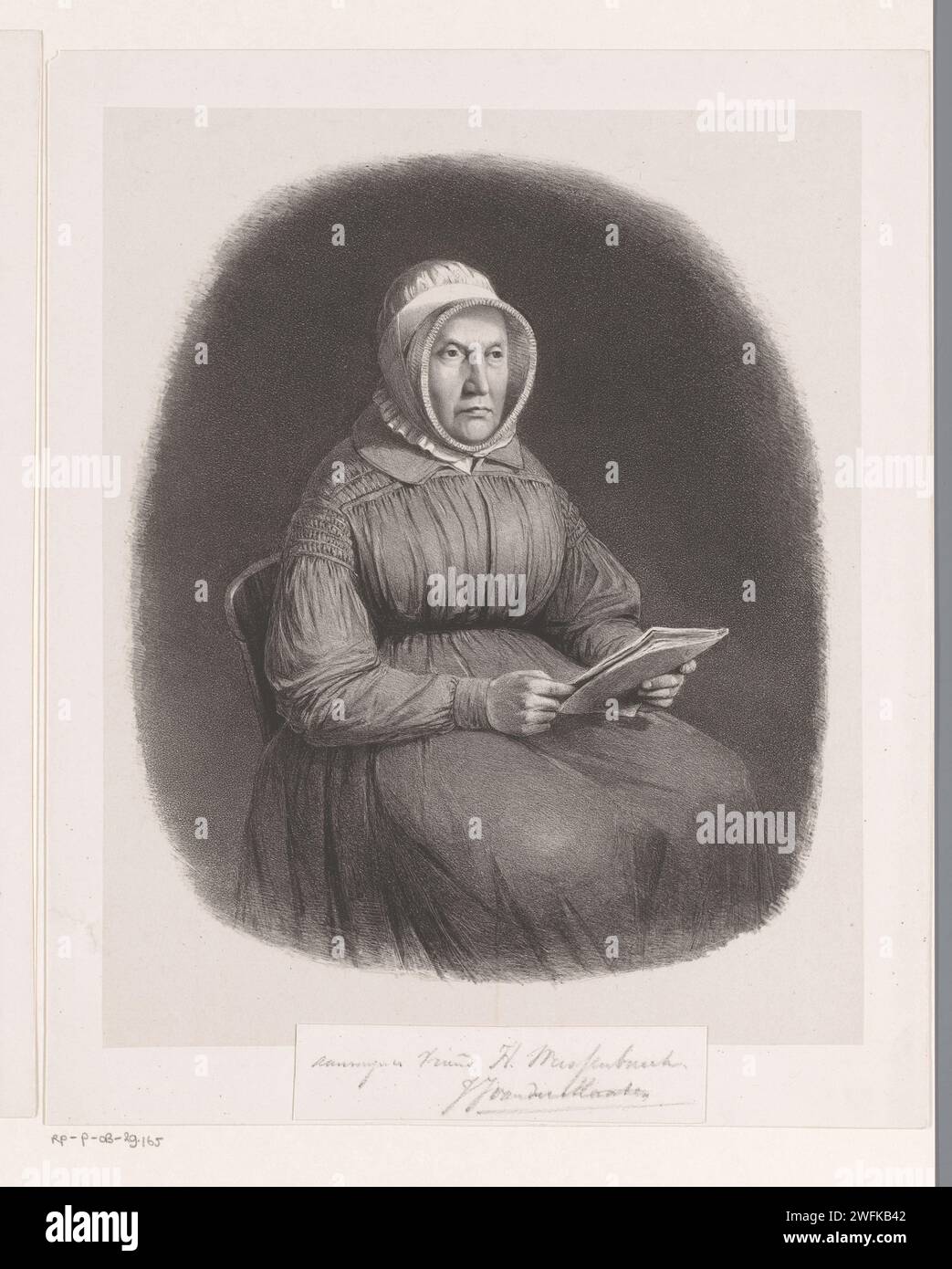 Portrait of Hendrika Zwart (1784-1869), mother of the artist, Jacob Jan ...