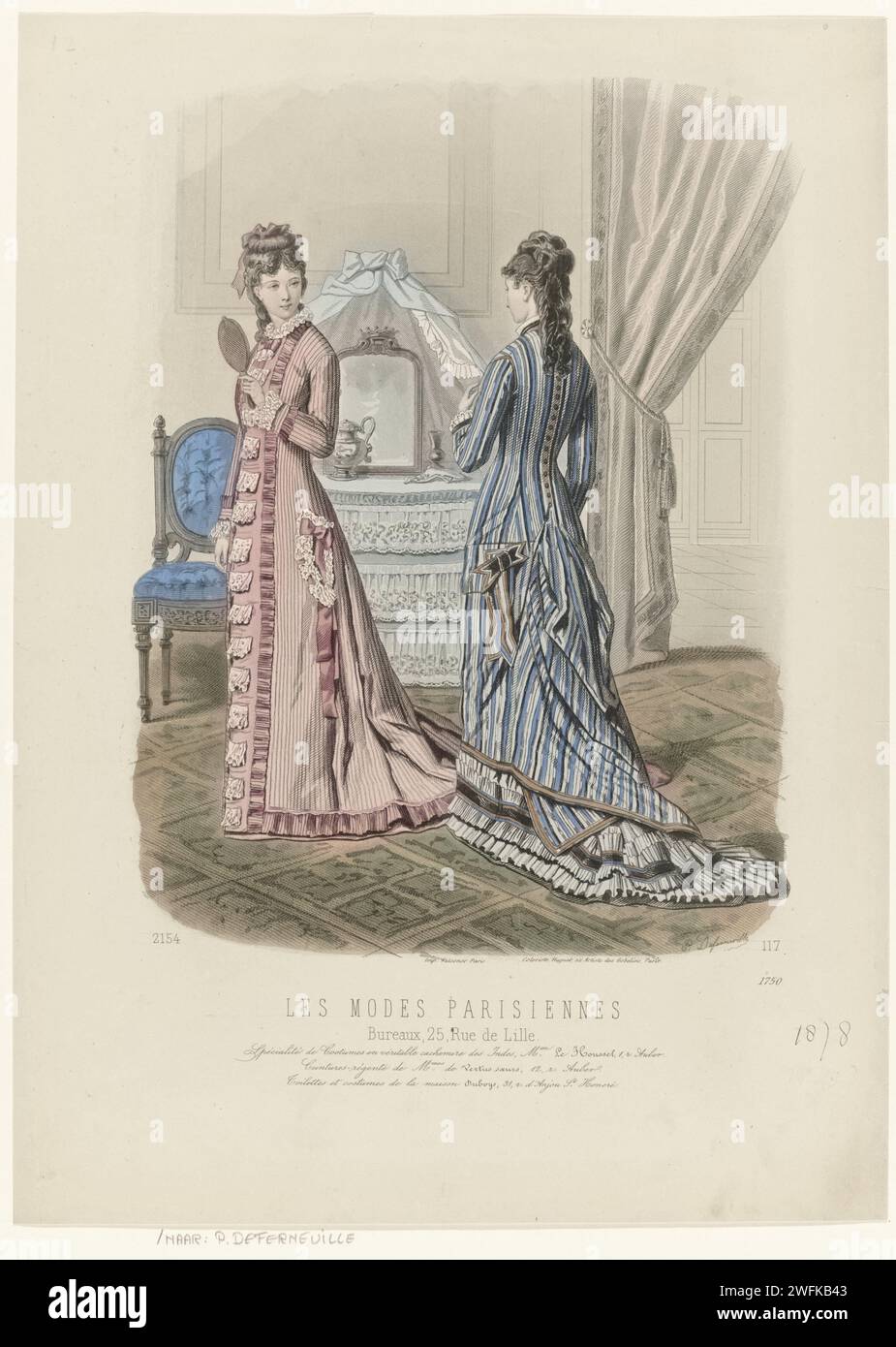 Les Modes Parisiennes, 1878, No. 1750: Specialty of costumes (...), P ...