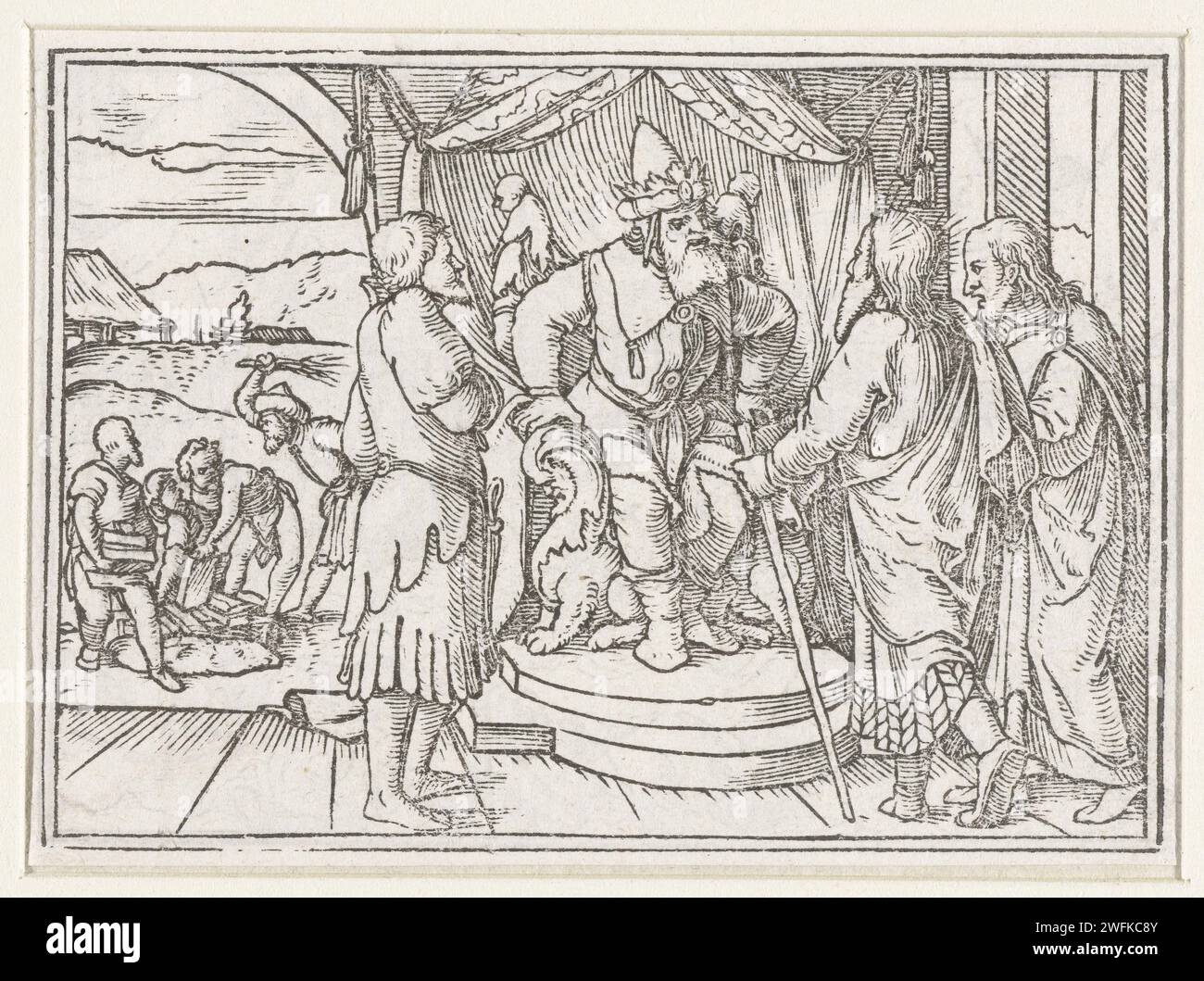 Moses and Aaron in discussion with Pharaoh about Israelites, Hans ...