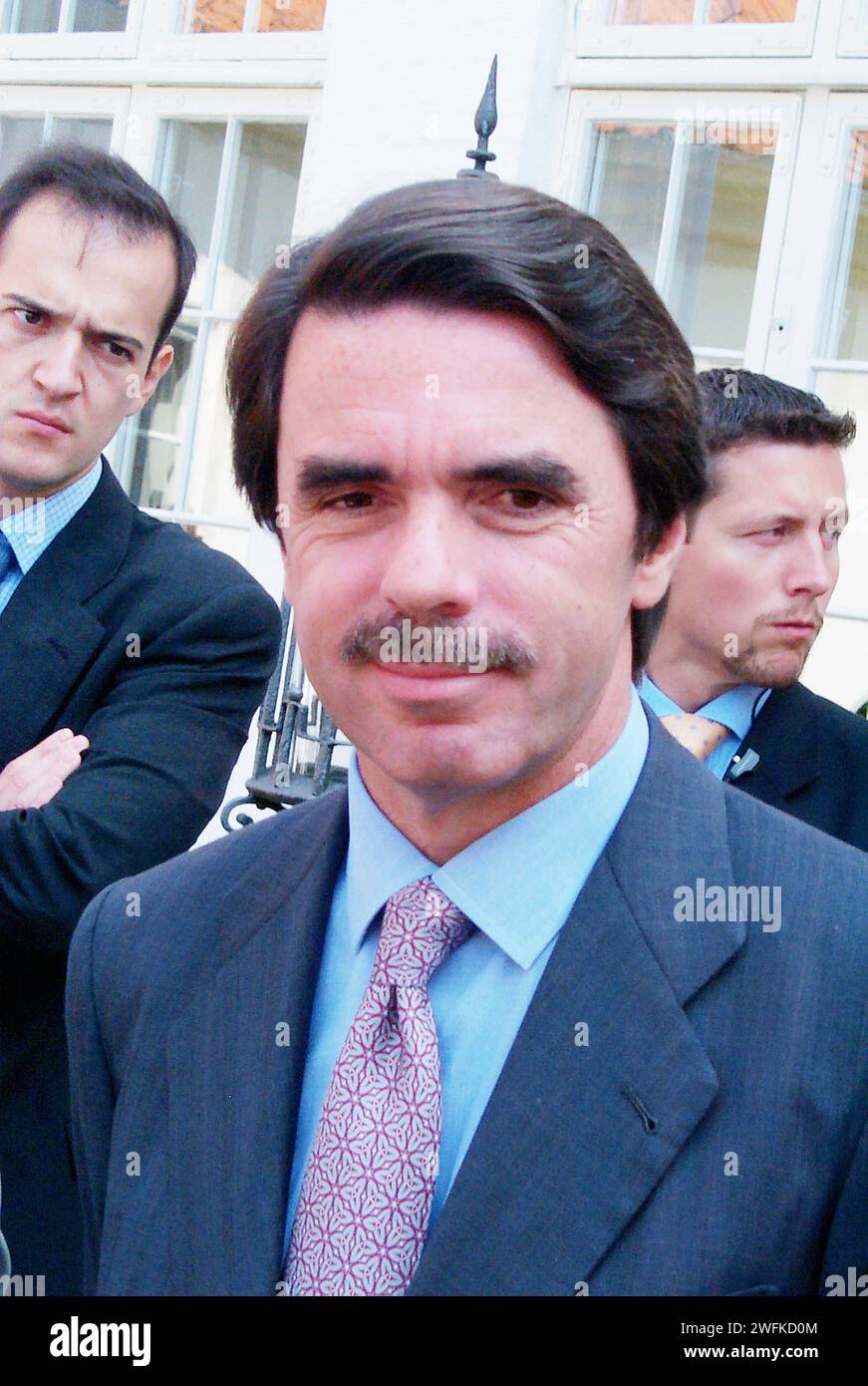 June 18,2002-Danish Prime minister Anders Fogh Rasmussen welcome ...