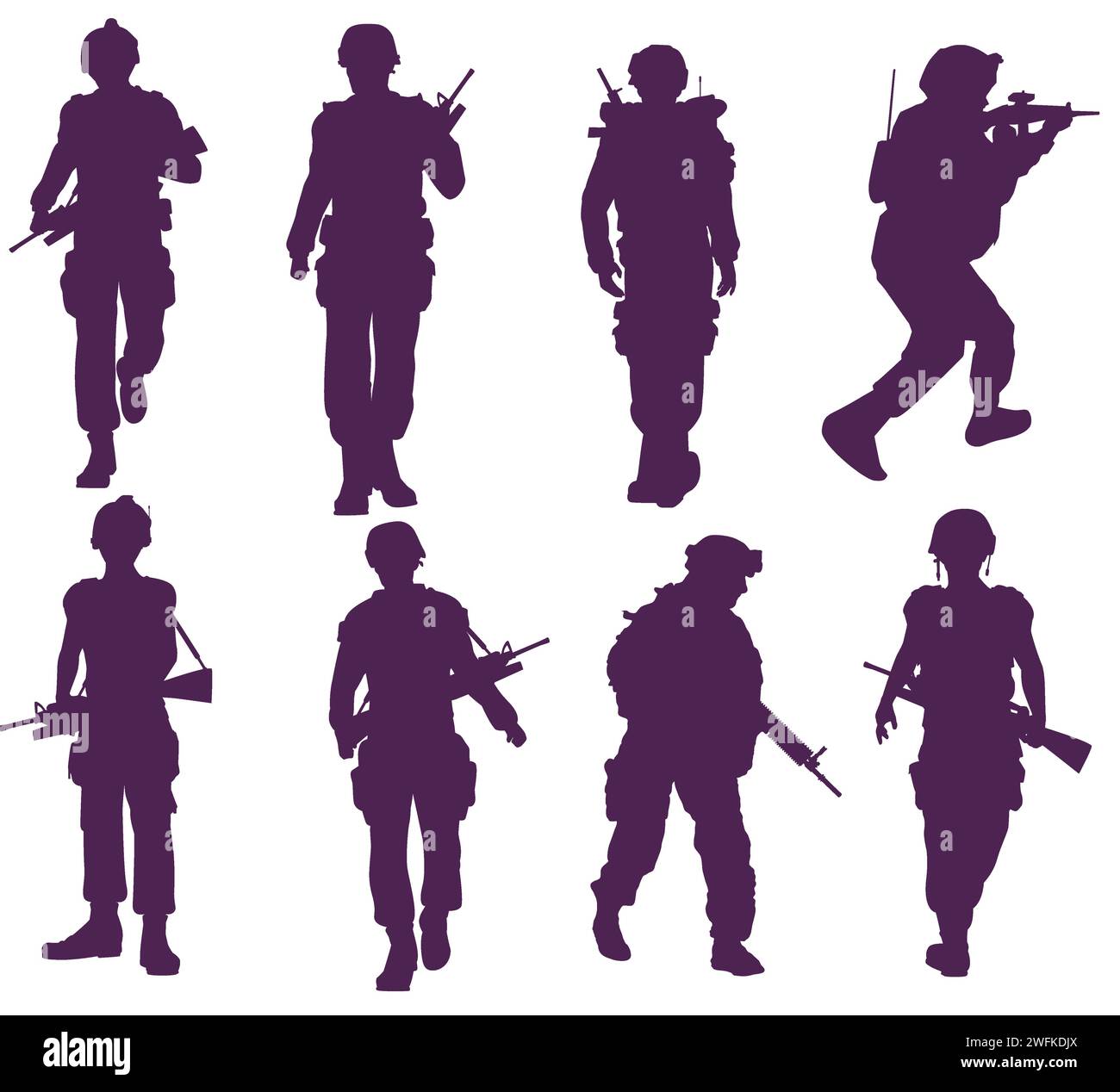 American soldiers with rifle Cut Out Stock Images & Pictures - Alamy