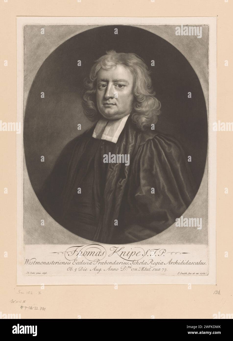 Portrait of Thomas Knipe at the age of 73, John Smith (print maker ...