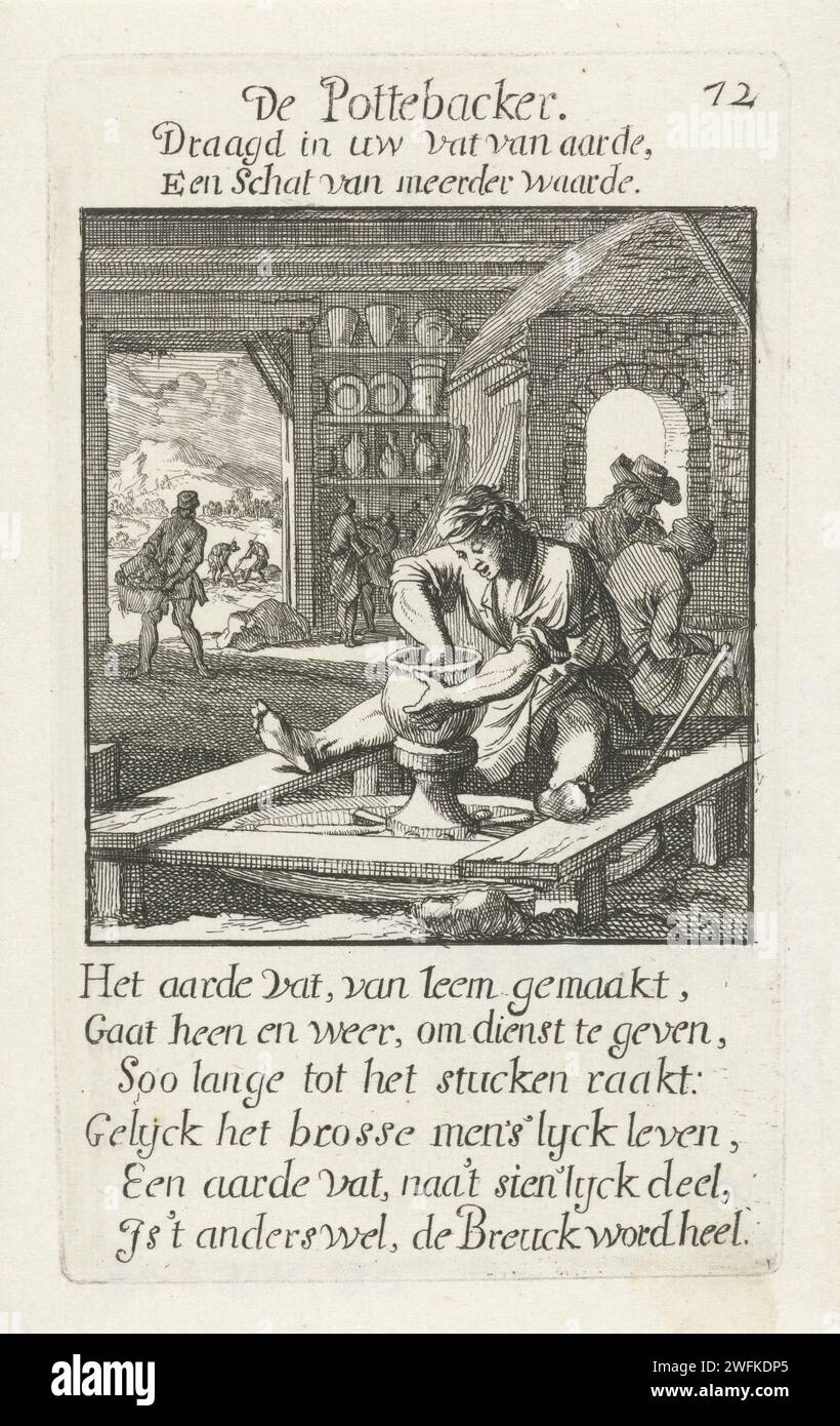 Pottenbakker, Caspar Luyken, after Jan Luyken, 1694 print Amsterdam ...