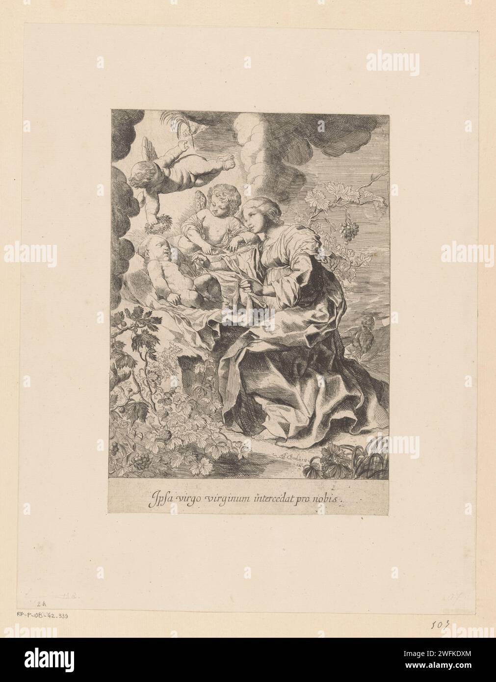 Worship by De Engelen, Pierre Brebiette, 1630 print paper etching ...