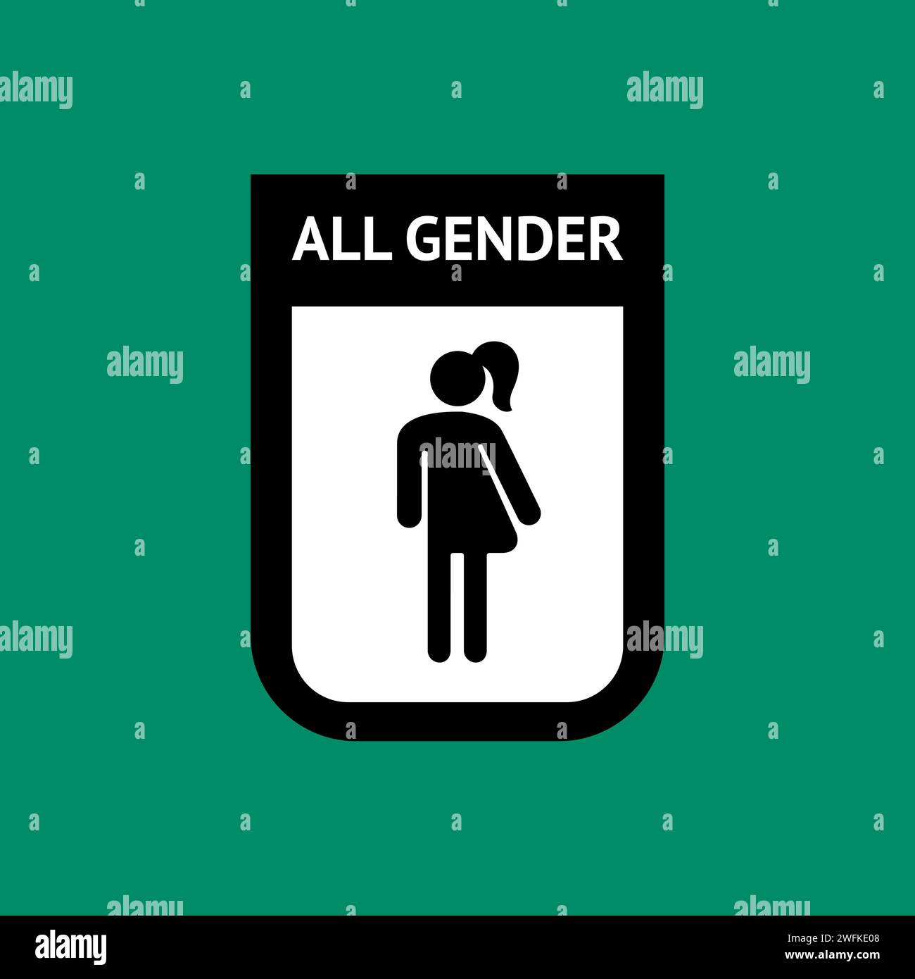 Gender neutral or all gender restroom sign Stock Vector Image & Art - Alamy