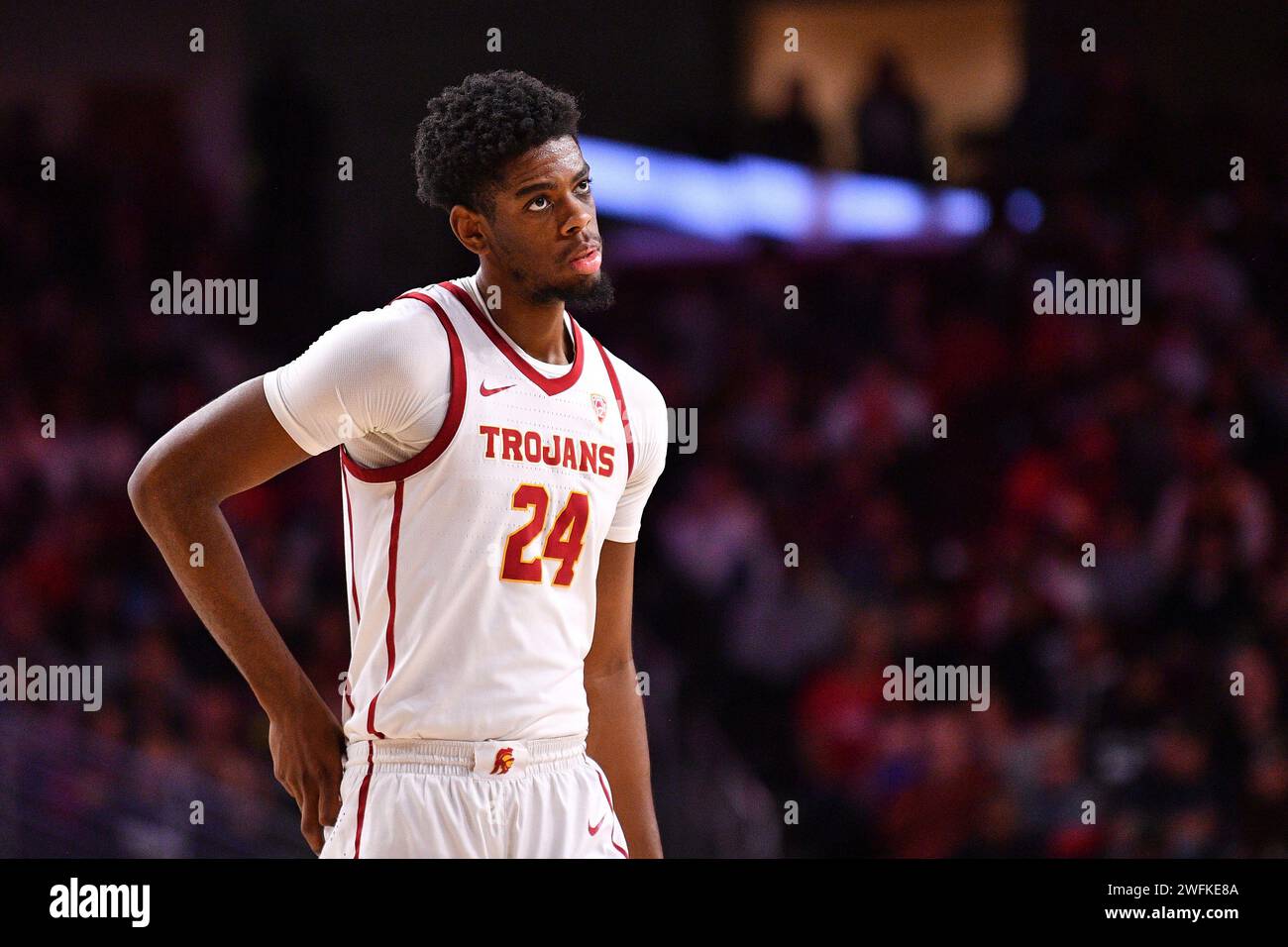 LOS ANGELES, CA - JANUARY 06: USC Trojans forward Joshua Morgan (24 ...