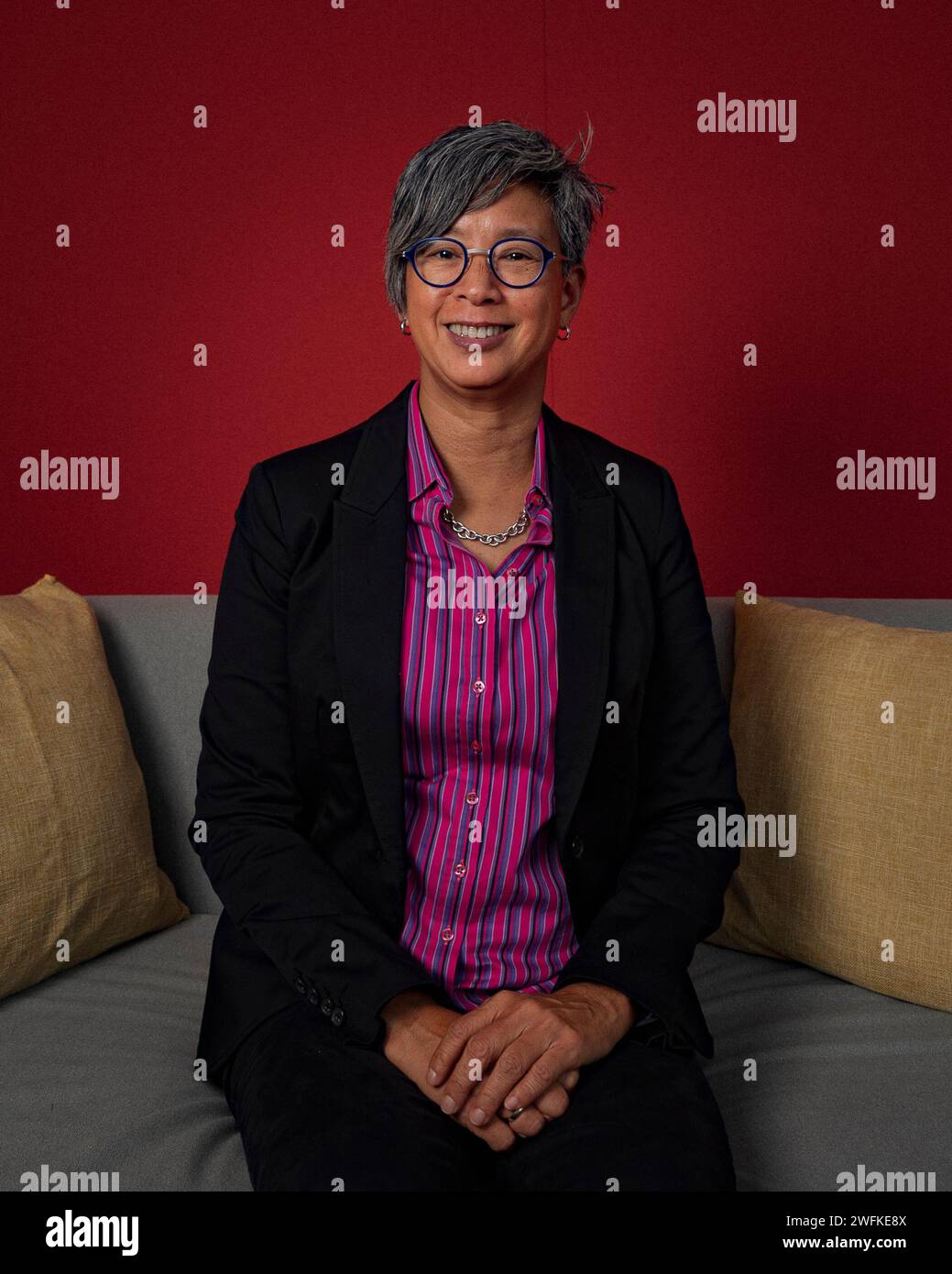 **Hold for P. Morgan** Candid CEO Ann Mei Chang poses for a photo at ...