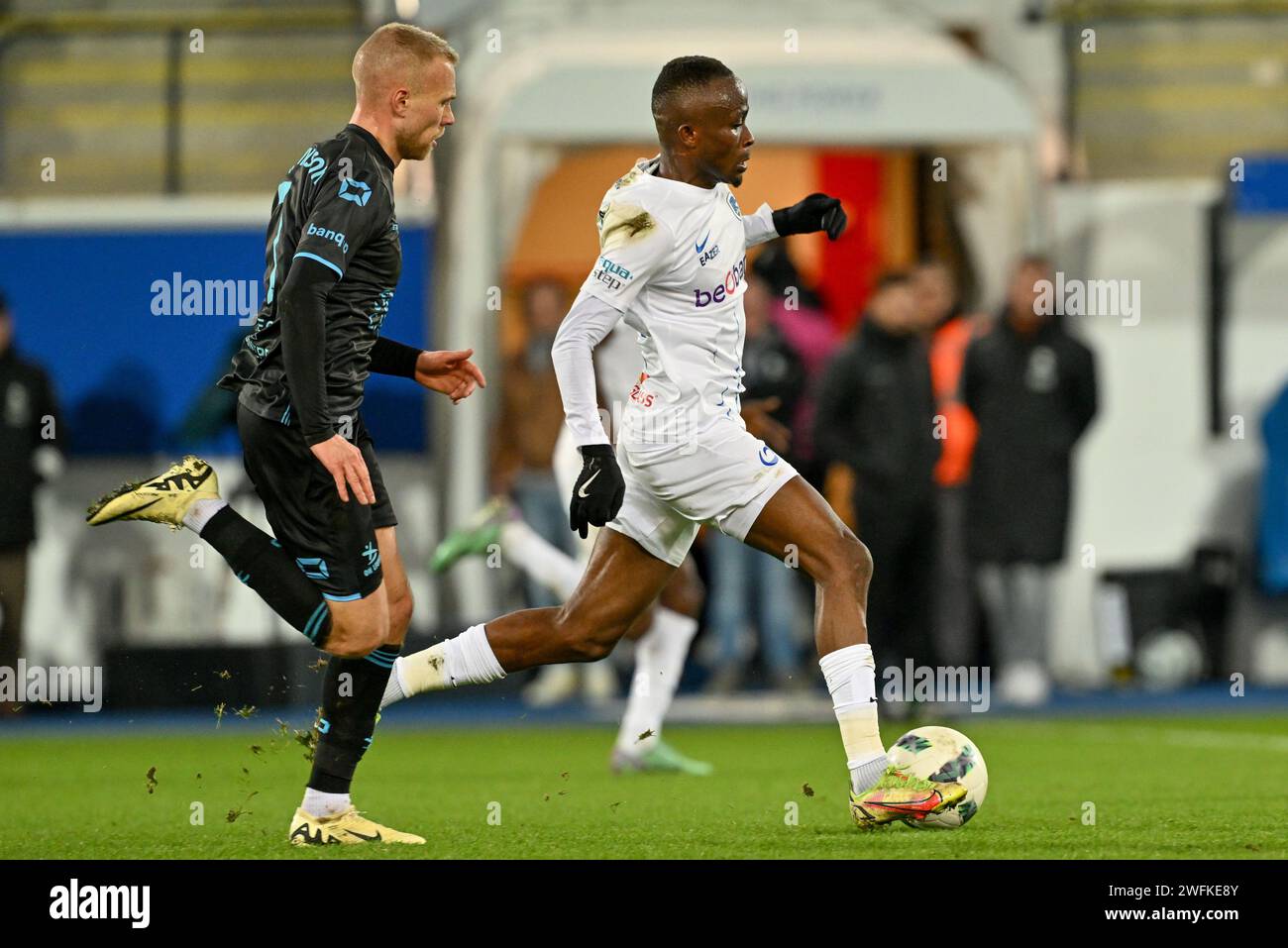 Leuven, Belgium. 31st Jan, 2024. Jon Dagur Thorsteinsson (7) of OHL ...
