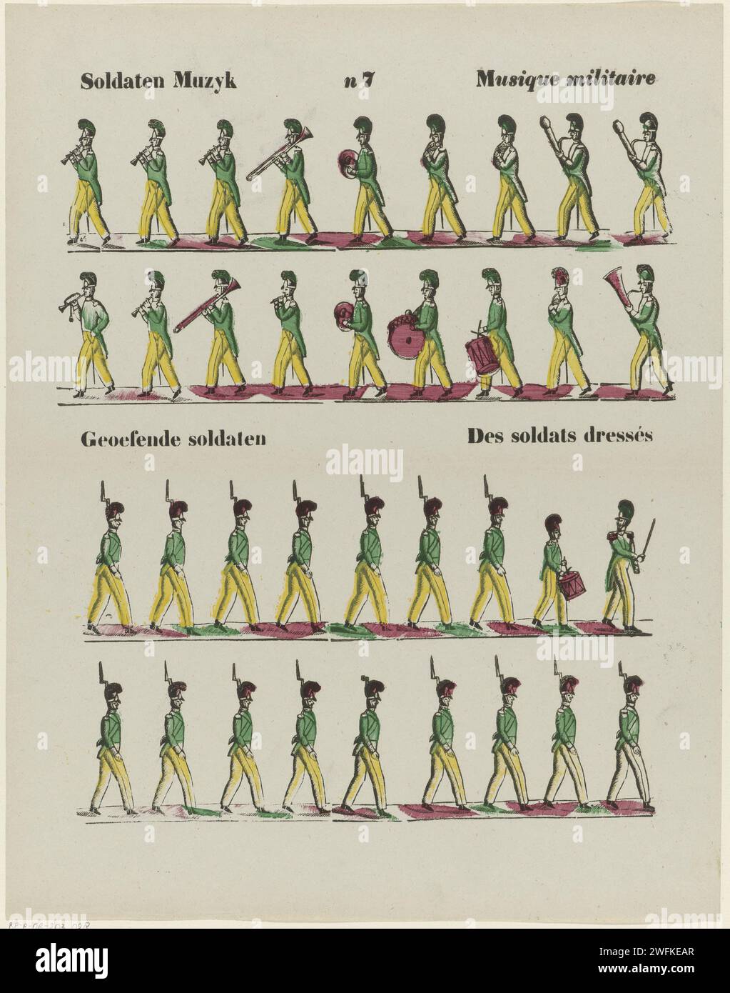 Soldier muzyk / military music / geoefende soldier / of the erect ...