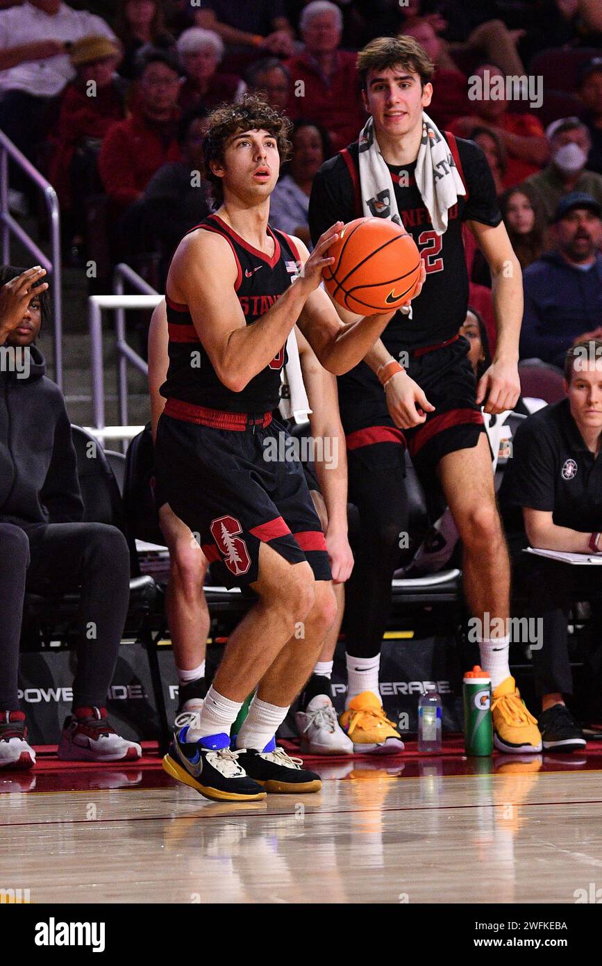 LOS ANGELES, CA - JANUARY 06: Stanford Cardinal guard Benny Gealer (15 ...