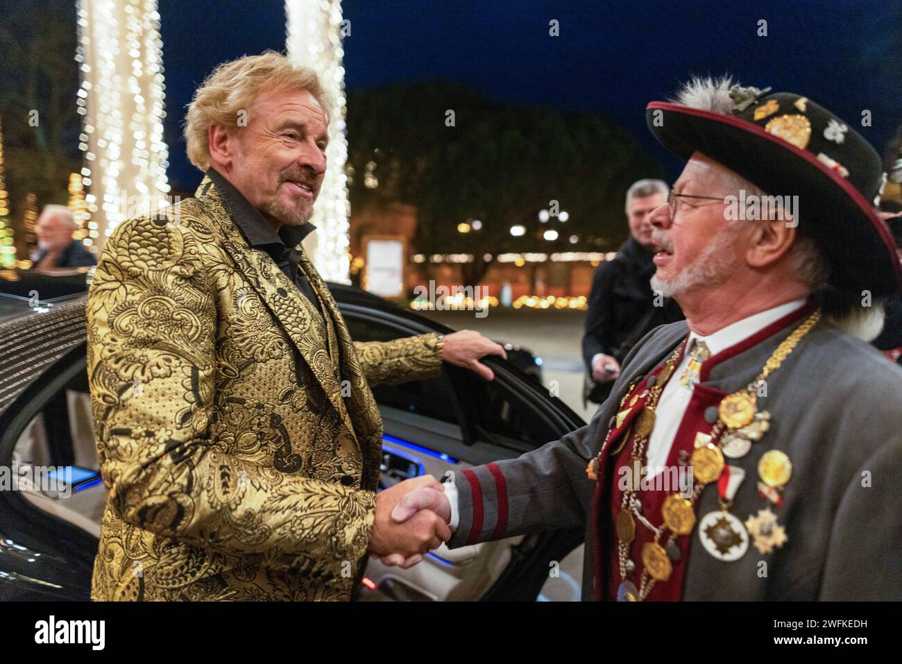 Rust, Germany. 31st Jan, 2024. Thomas Gottschalk arrives at the Hotel ...