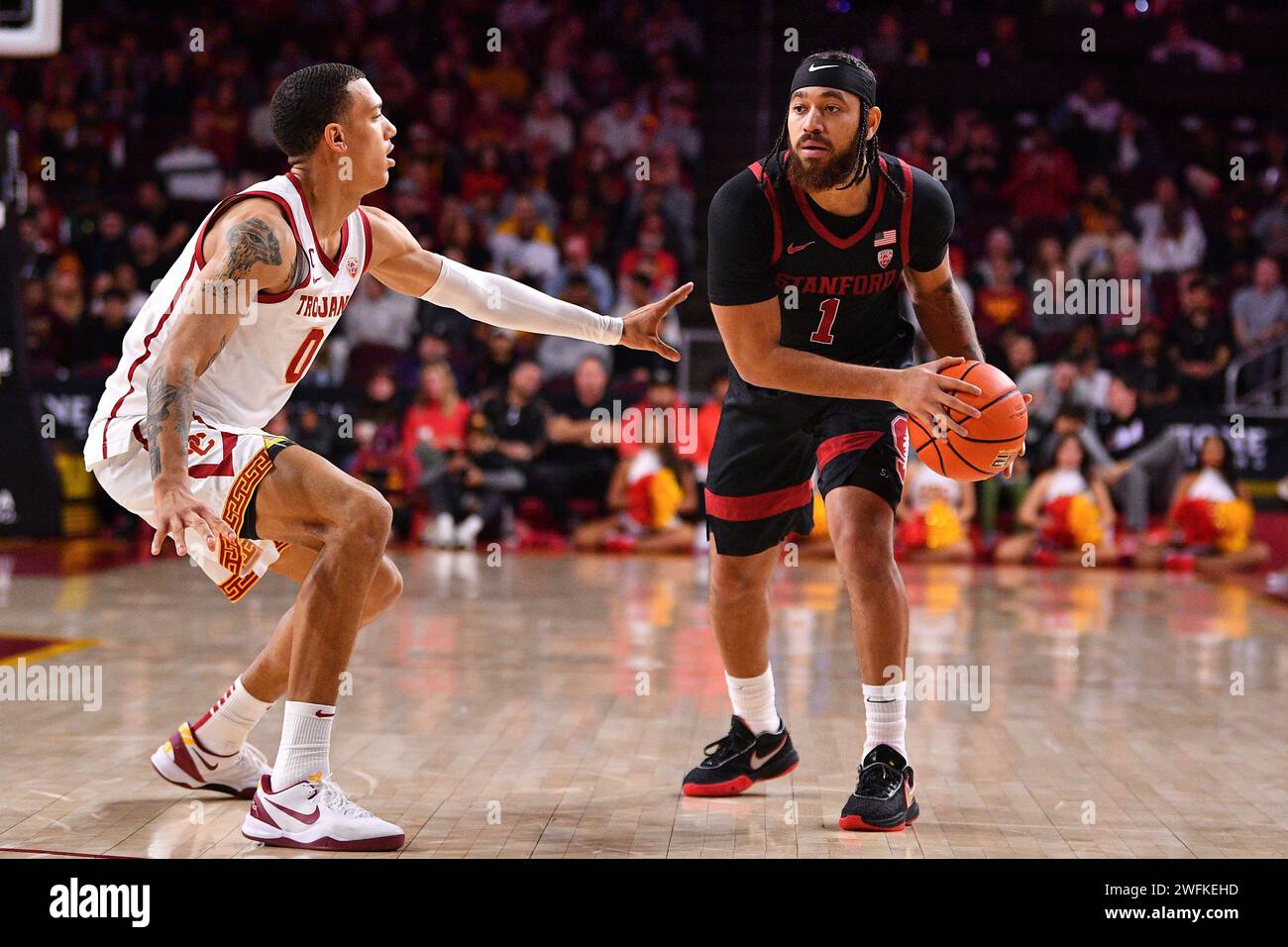LOS ANGELES, CA - JANUARY 06: Stanford Cardinal guard Jared Bynum (1 ...