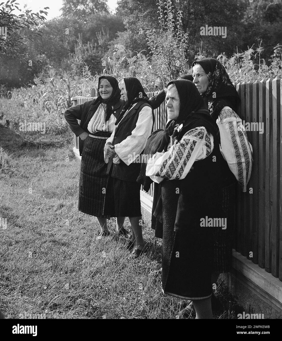 Vrancea County, Socialist Republic of Romania, approx. 1978. Elderly ...