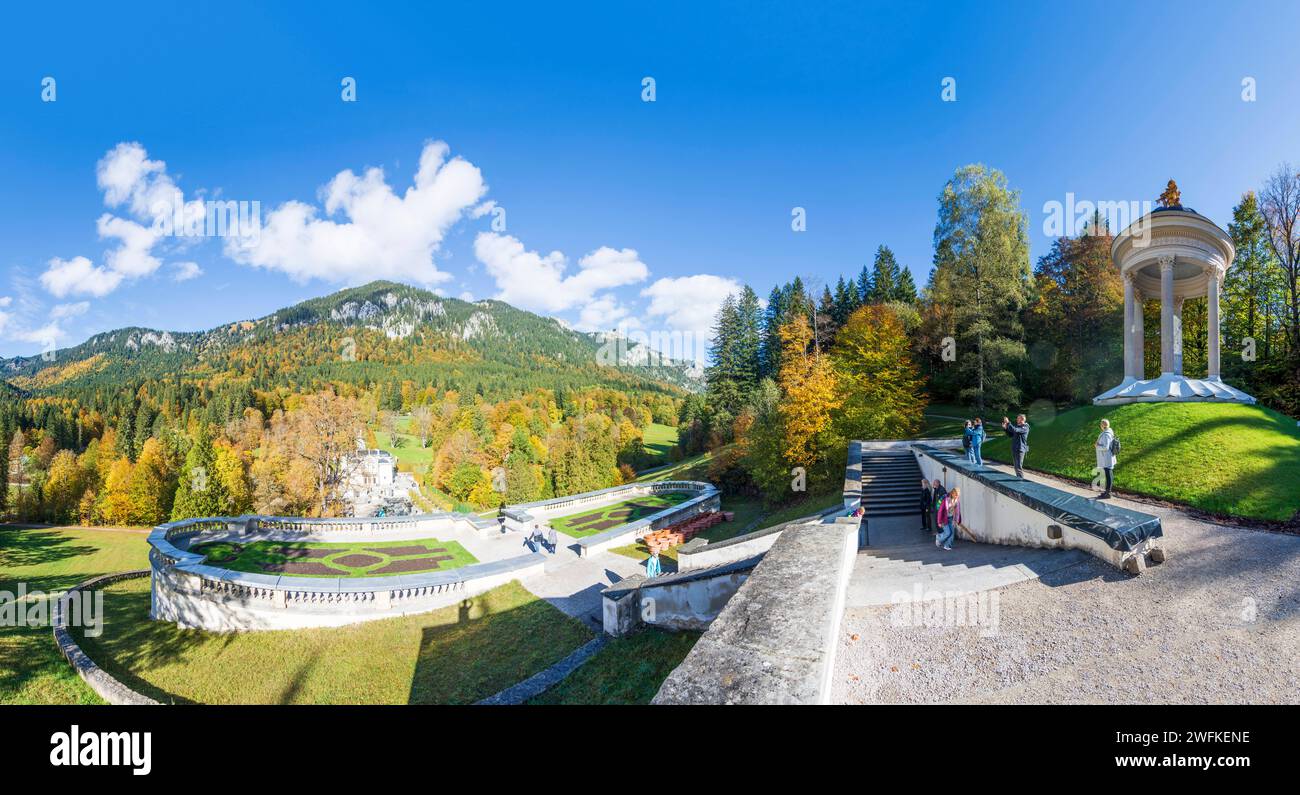 Schloss Linderhof Palace, Venus temple, autumn colors Stock Photo - Alamy