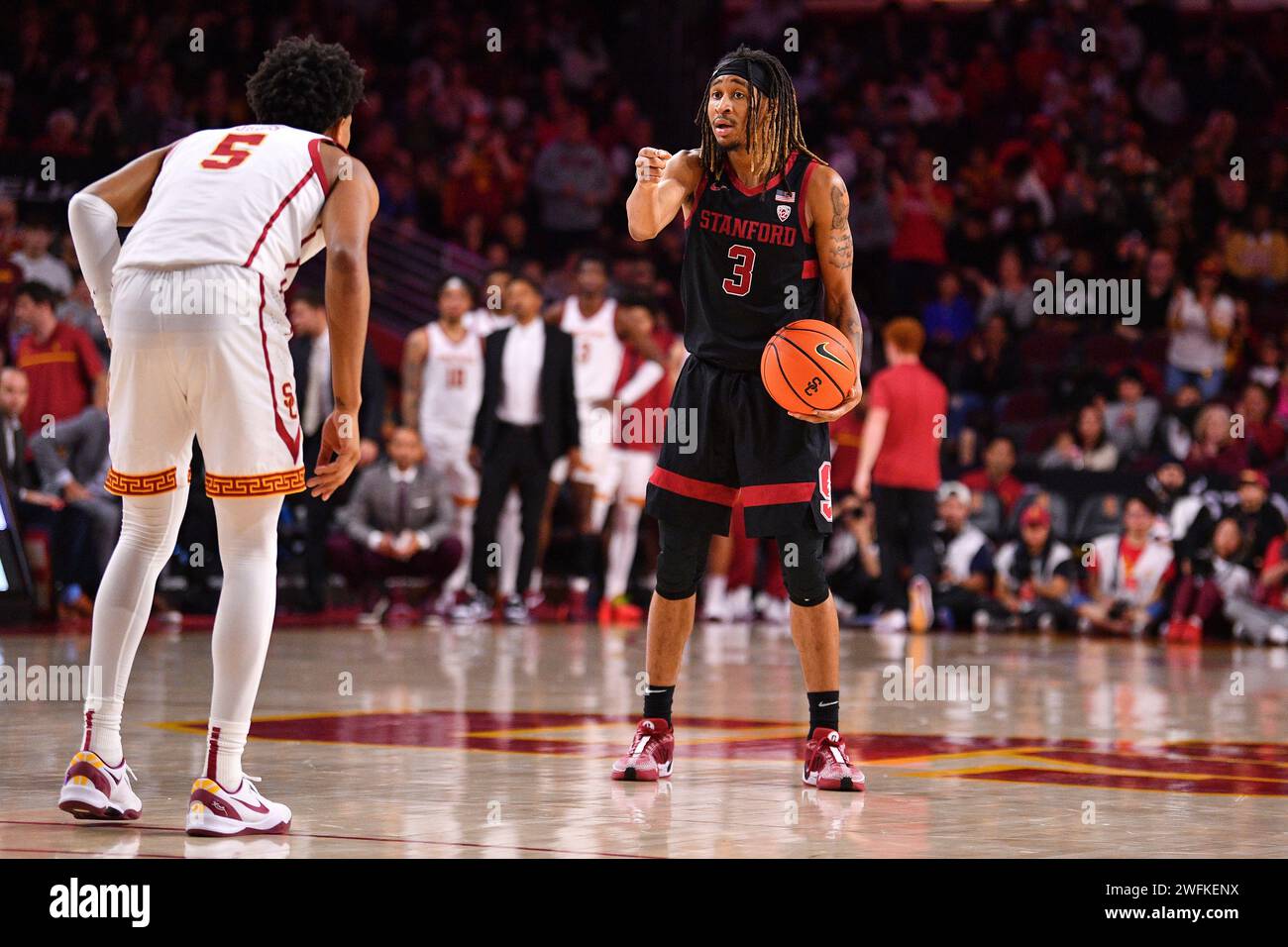 LOS ANGELES, CA - JANUARY 06: Stanford Cardinal guard Kanaan Carlyle (3 ...