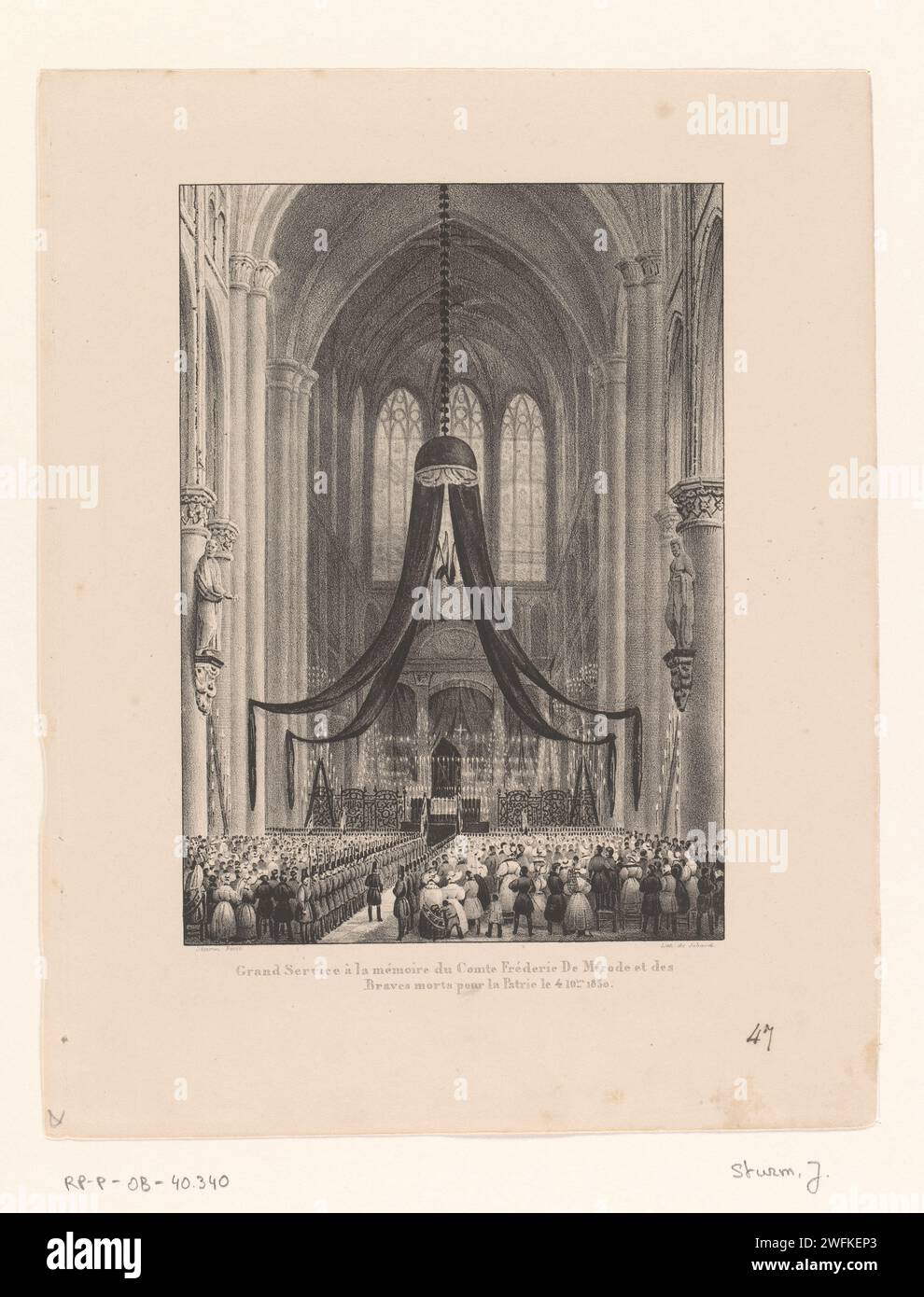 Worship for De Merode, 1830, Jacques Sturm, 1830 - 1831 print Brussels ...