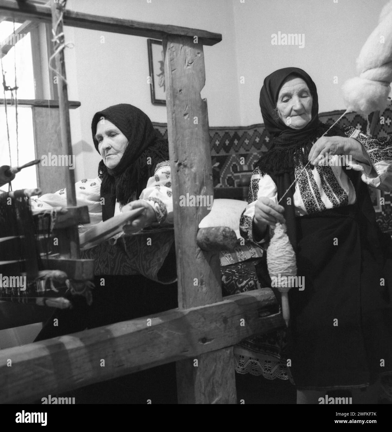 Vrancea County, Romania, approx. 1978. Women wearing beautiful ...
