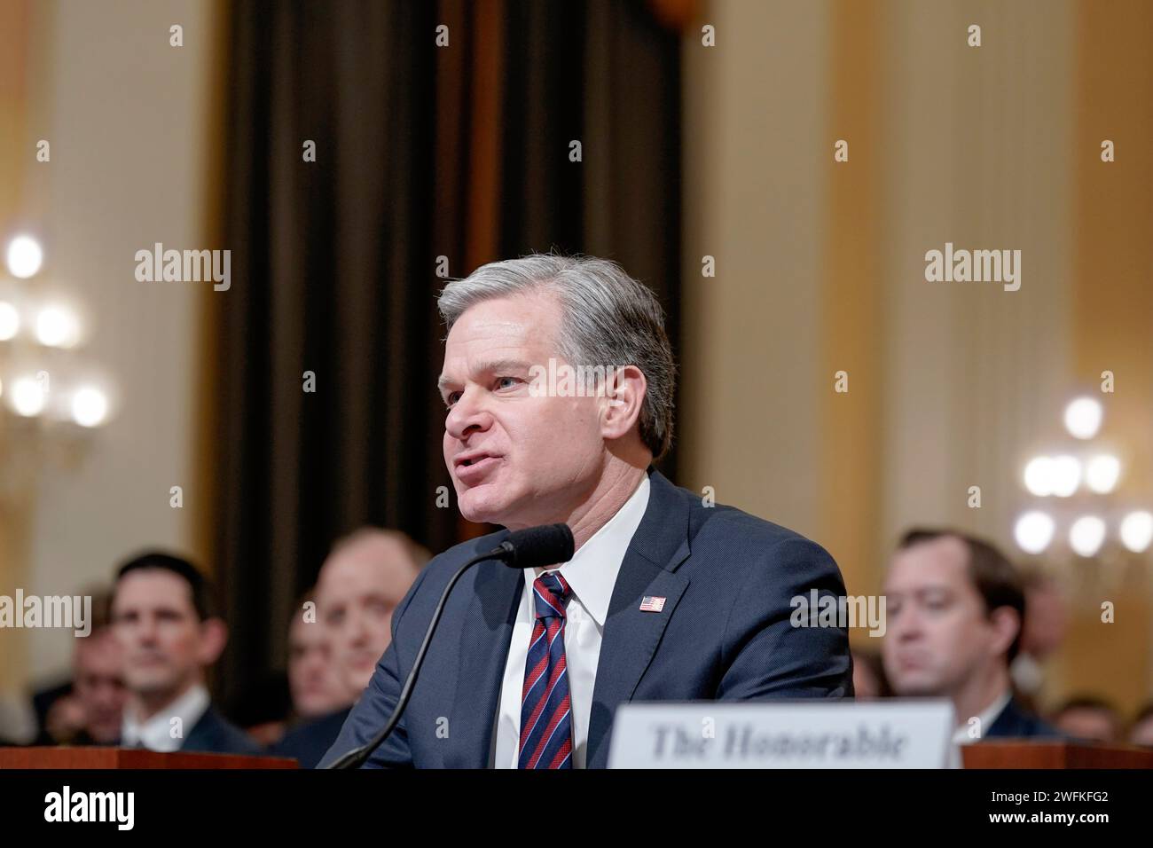 FBI Director Christopher Wray, testifies during a House Select ...