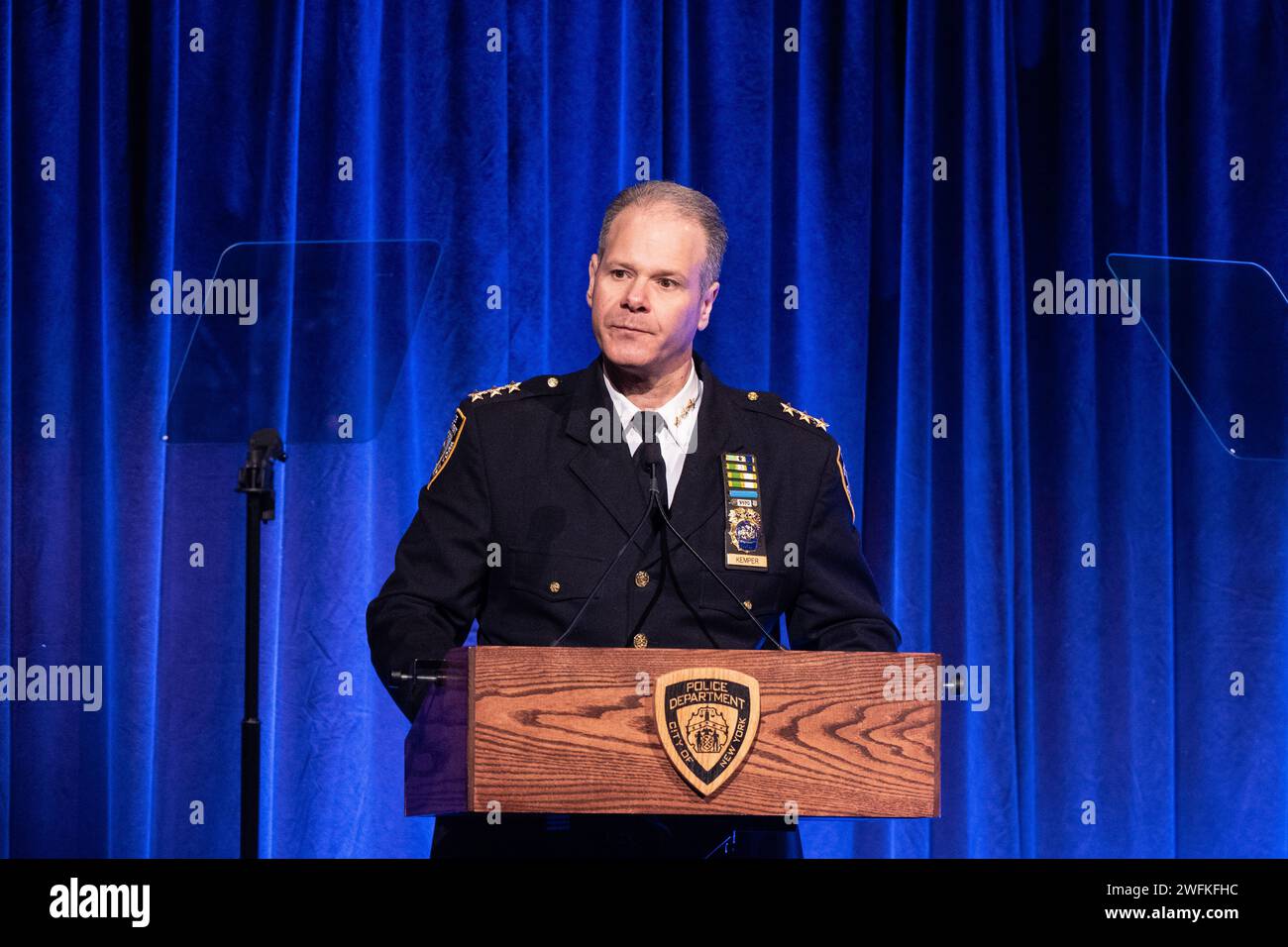 Michael Kemper speaks during Police Commissioner Edward Caban 'State of ...