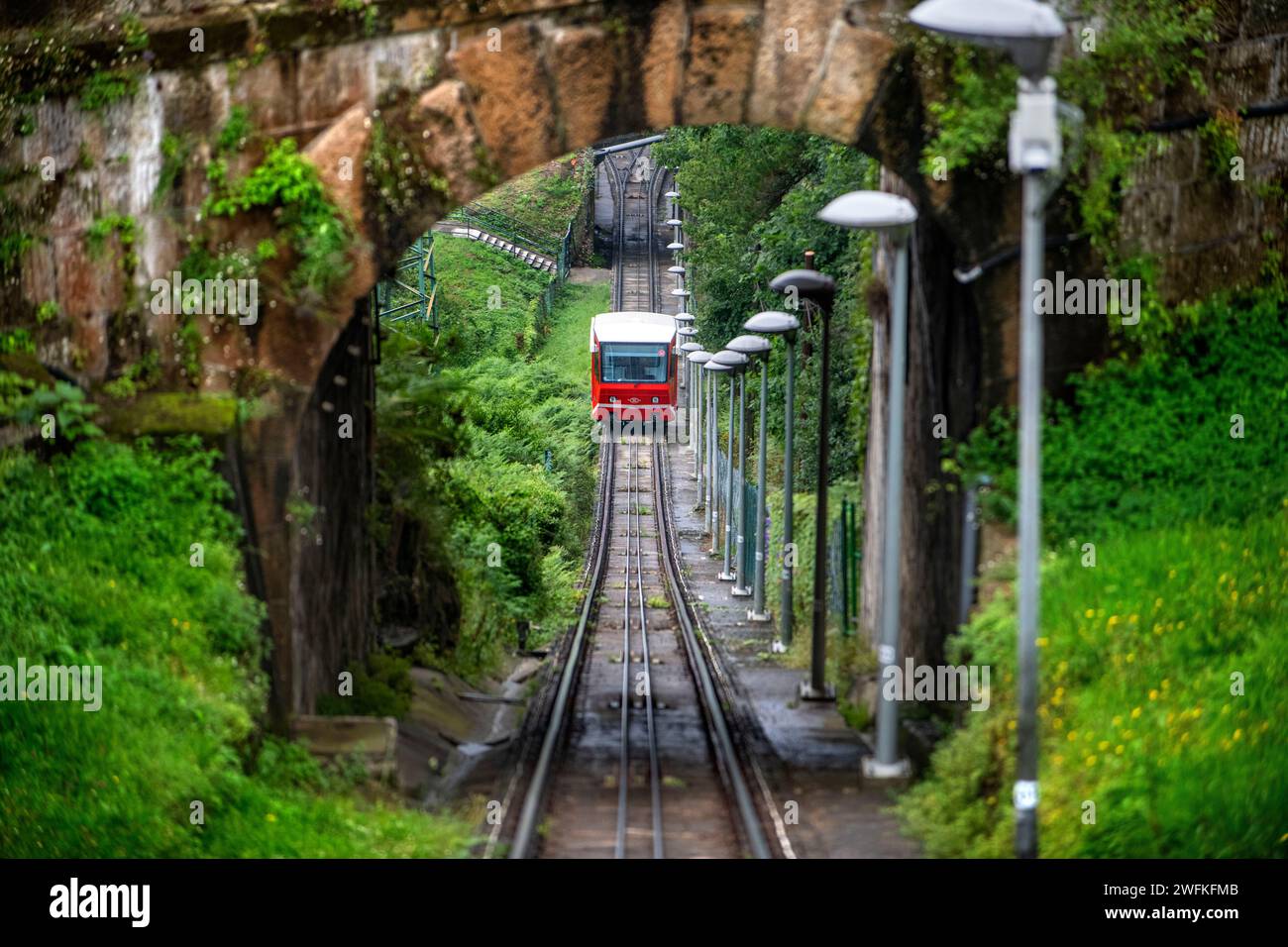 Funicular de Artxanda cable car, Bilbao, Biscay, Basque Country ...