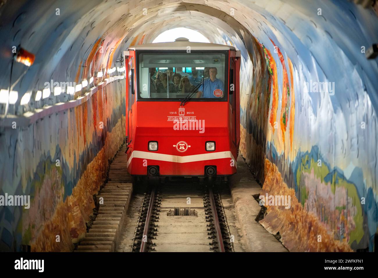 Funicular de Artxanda cable car, Bilbao, Biscay, Basque Country ...