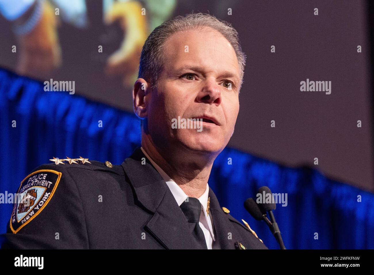 Michael Kemper speaks during Police Commissioner Edward Caban 'State of ...
