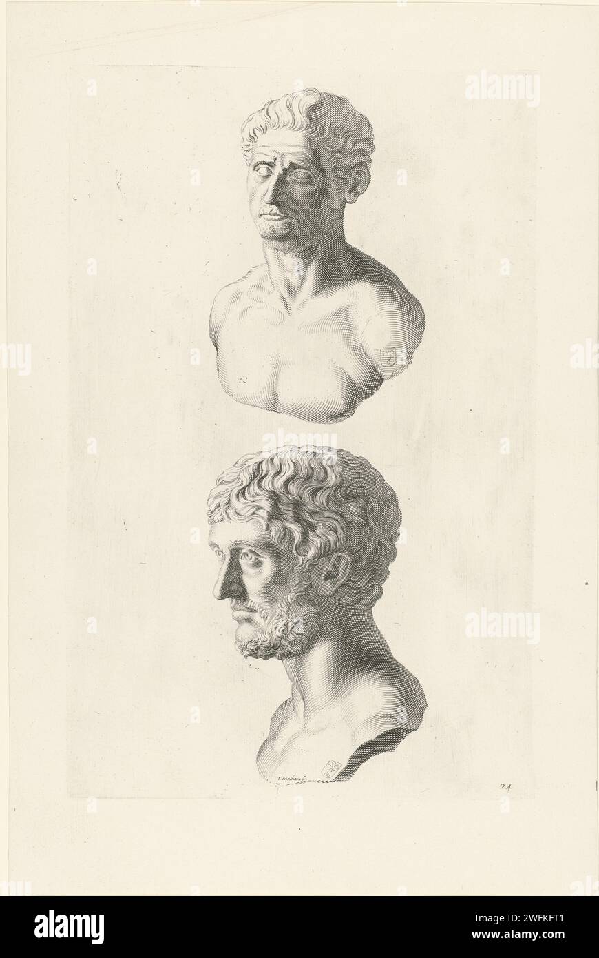 Van Lucius Junius Brutus en Marcus Junius Brutus, Theodor Matham, 1640 ...