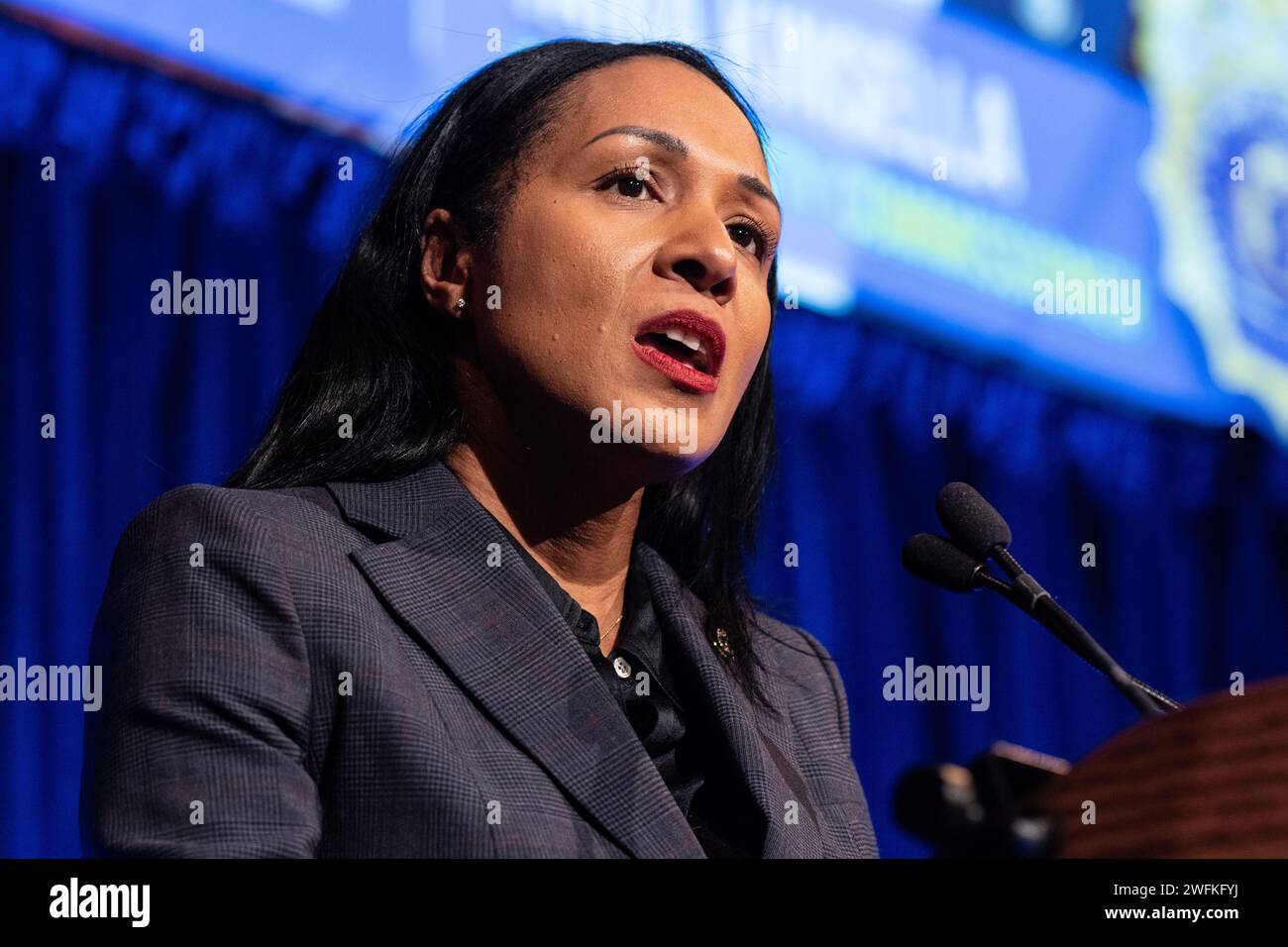 Tania Kinsella speaks during Police Commissioner Edward Caban 'State of ...