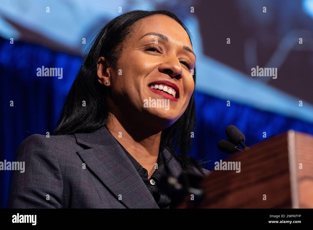 Tania Kinsella speaks during Police Commissioner Edward Caban 'State of ...