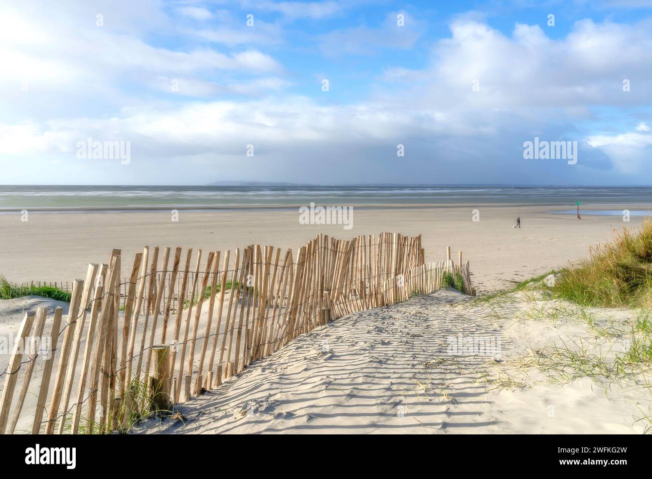 Protective Posts in the sand on the sand dunes at the stunning beach at ...