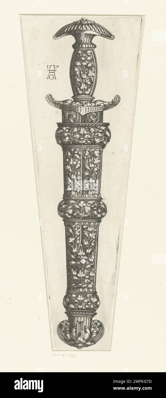 Dolk in a sheath, Heinrich Aldeglever, 1537 print A dagger in a sheath ...